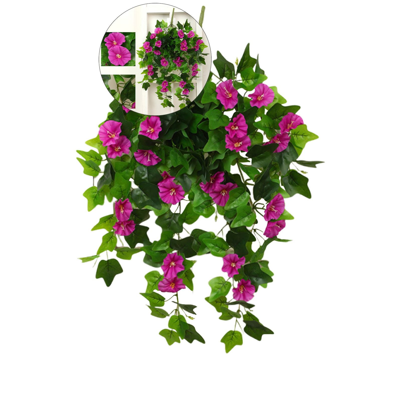 VQPeo Artificial Petunias Plants, Realistic Silk Hanging Flowers for ...