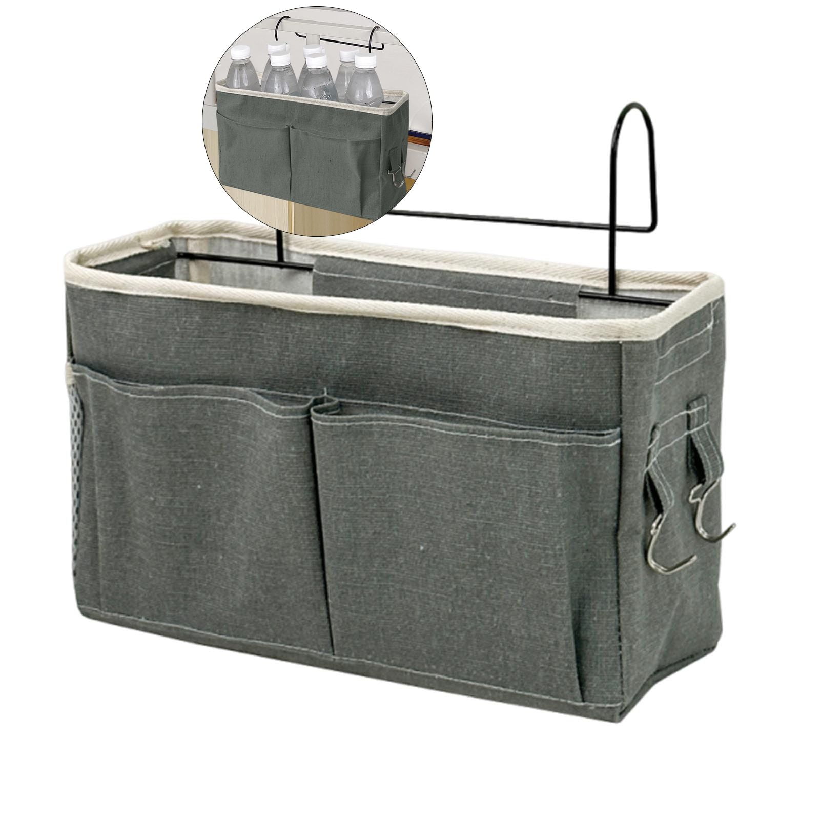 VQPeo Bedside Fabric Hanging Basket, Remote Pocket Organizer, Bedside ...