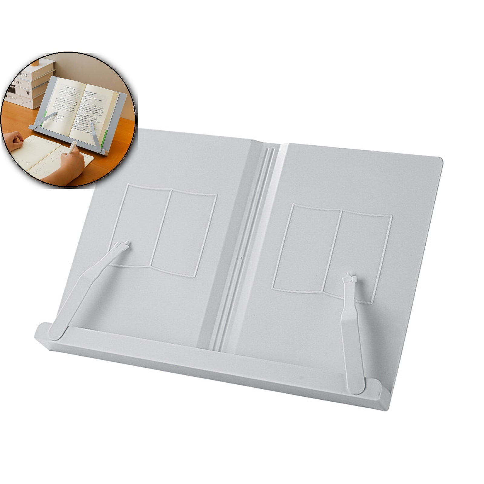 VQPeo Book Stand for Reading Angle Adjustable Book Holder Tray Foldable ...