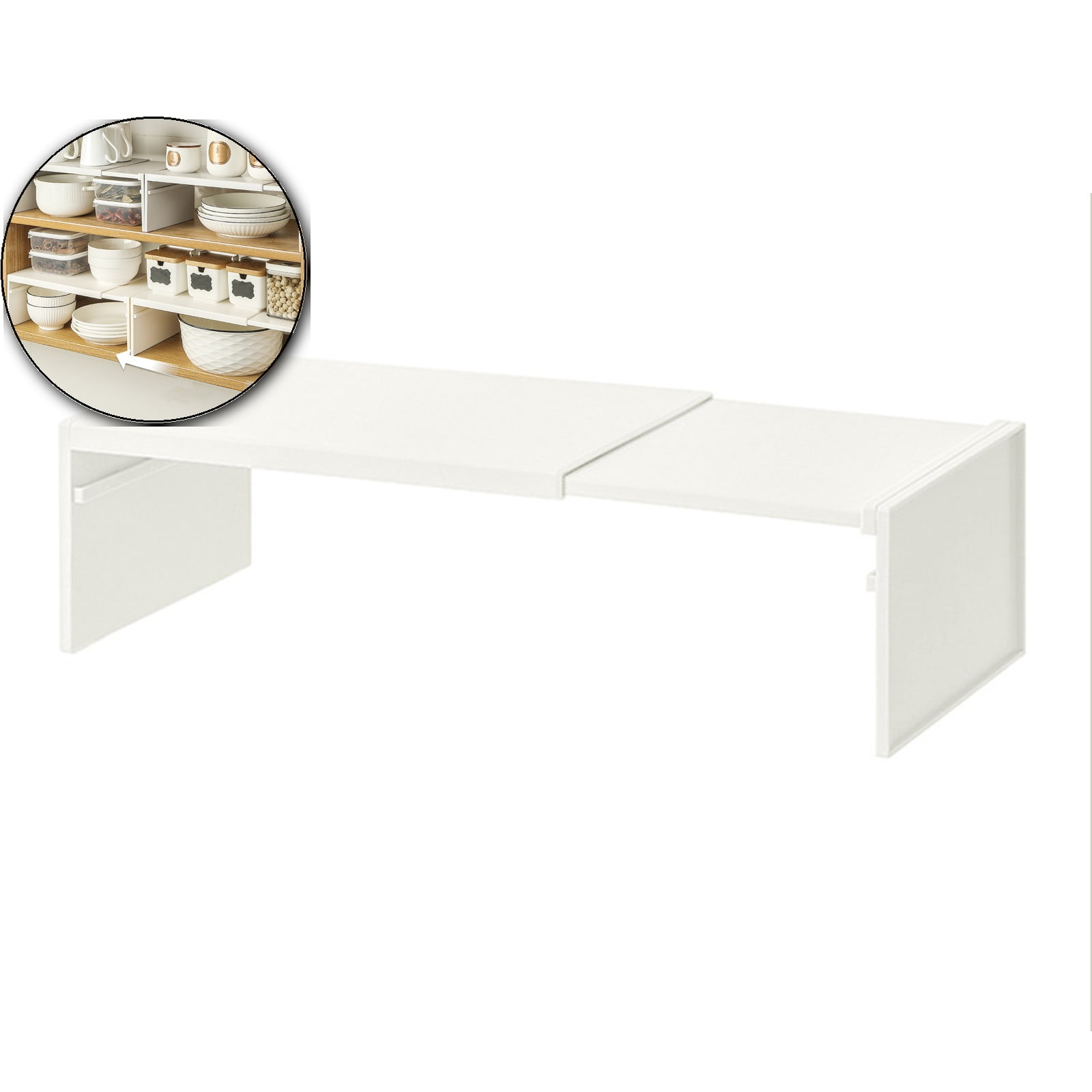 VQPeo Cabinet Shelf Expandable Organizer Riser Storage Space Saver ...