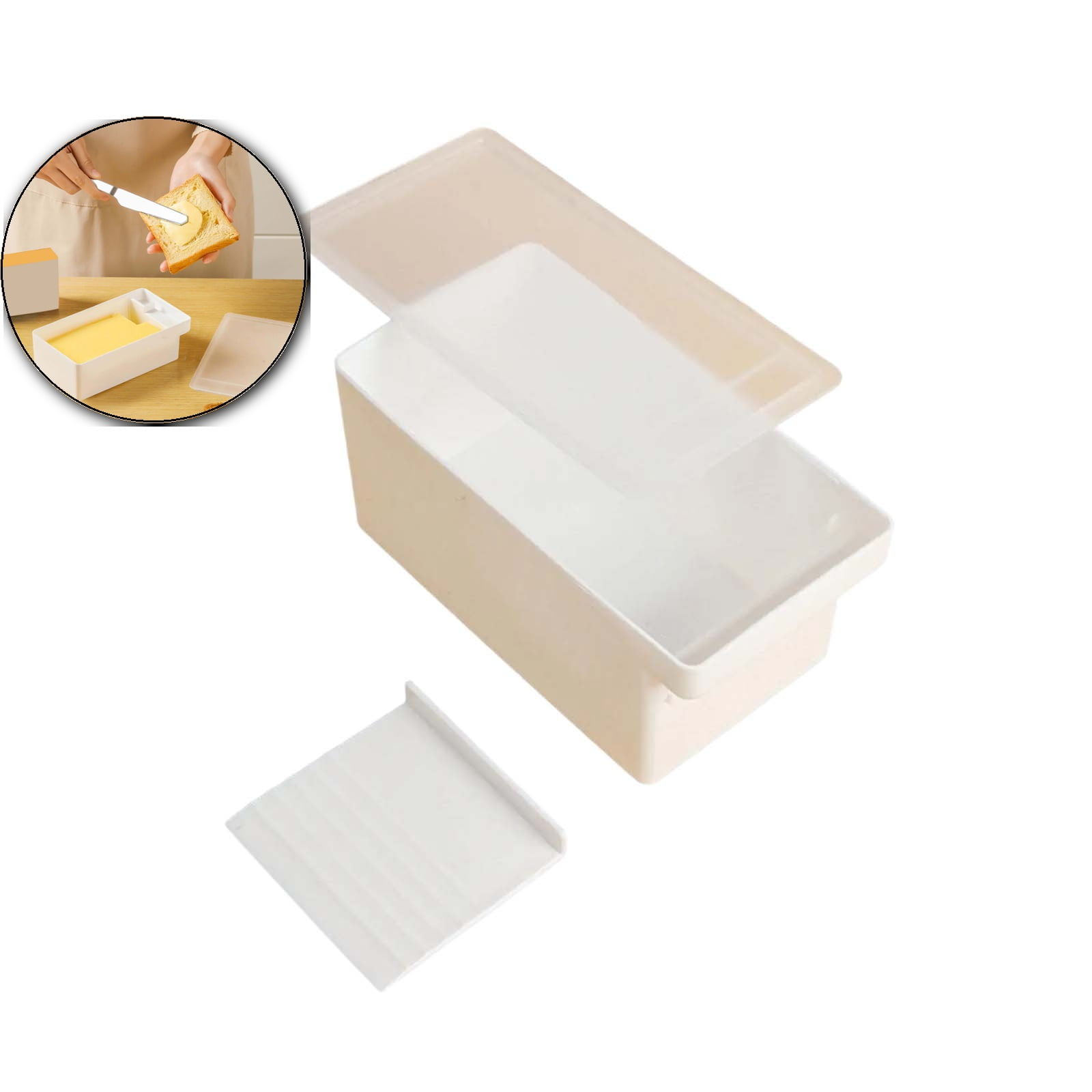 VQPeo Cheese Storage Box with Built-In Cutting Tool – Food-Grade ...