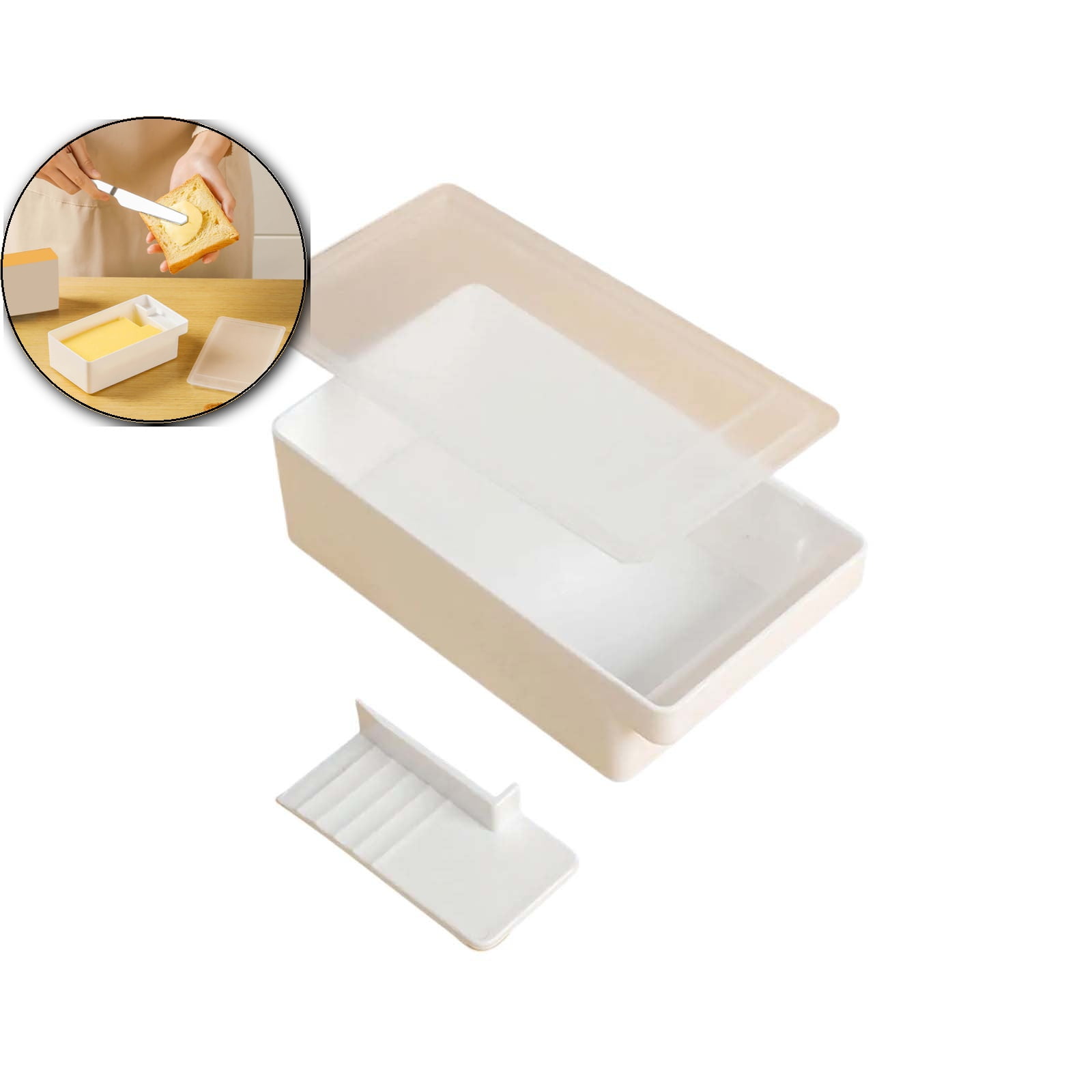 VQPeo Cheese Storage Box with Built-In Cutting Tool – Food-Grade ...