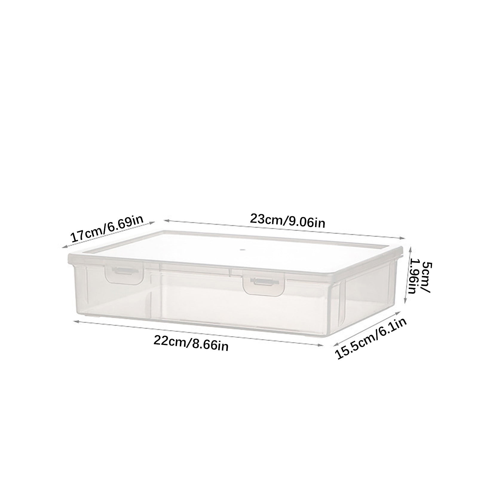 VQPeo Clear Plastic Storage Box with Flap Lid, Multipurpose Craft ...