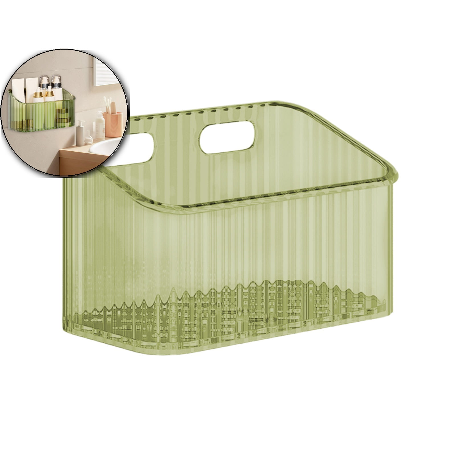 VQPeo Clear Wall Mounted Storage Bins, Acrylic Cabinet Door Organizer ...