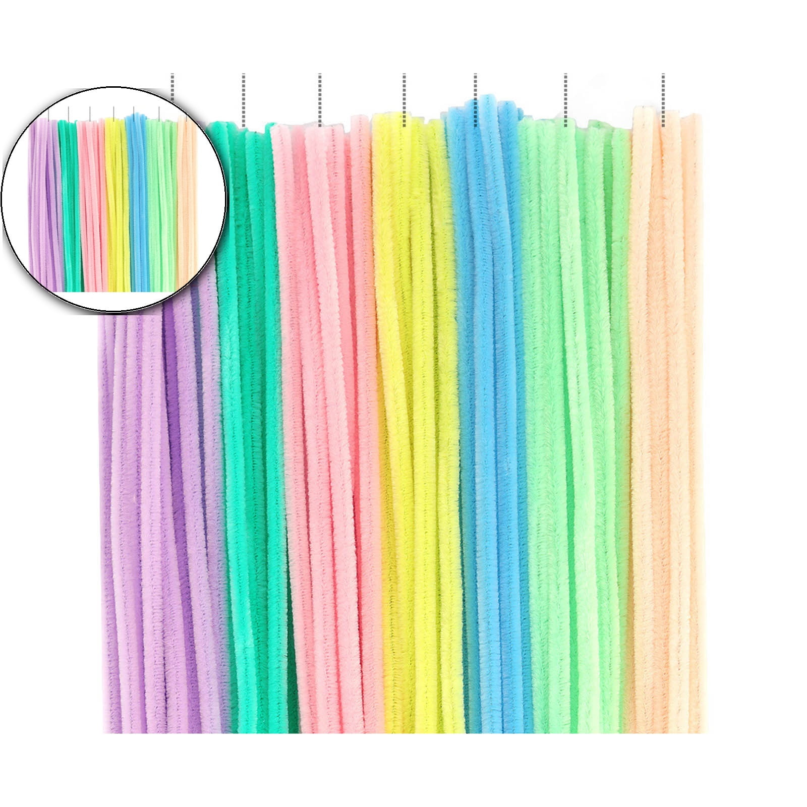 VQPeo DIY Simulation Bouquet Materials - 100 Assorted Color Pipe ...