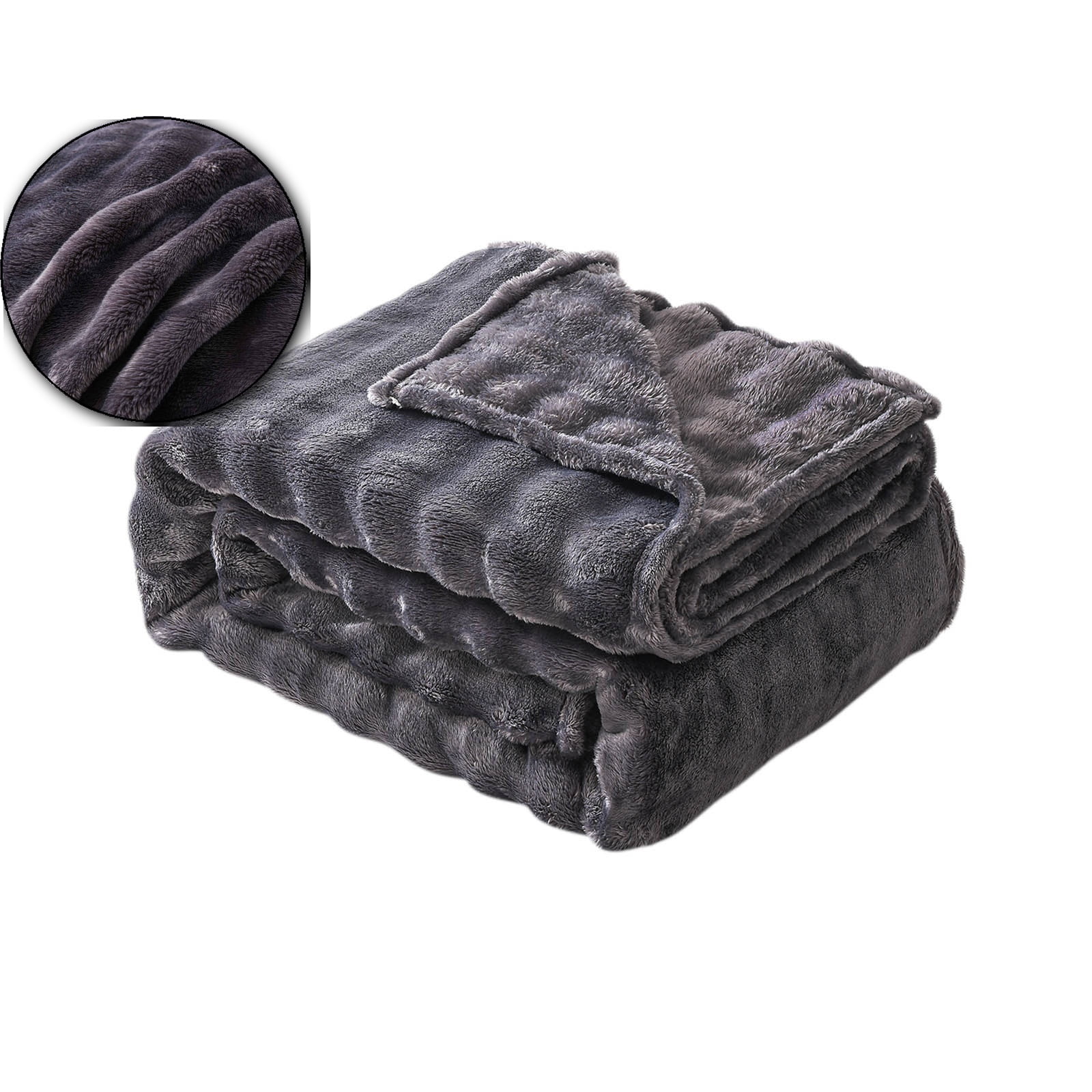 VQPeo Double-Sided Flannel Velvet Sofa Blanket, All-Season Nap Cover ...