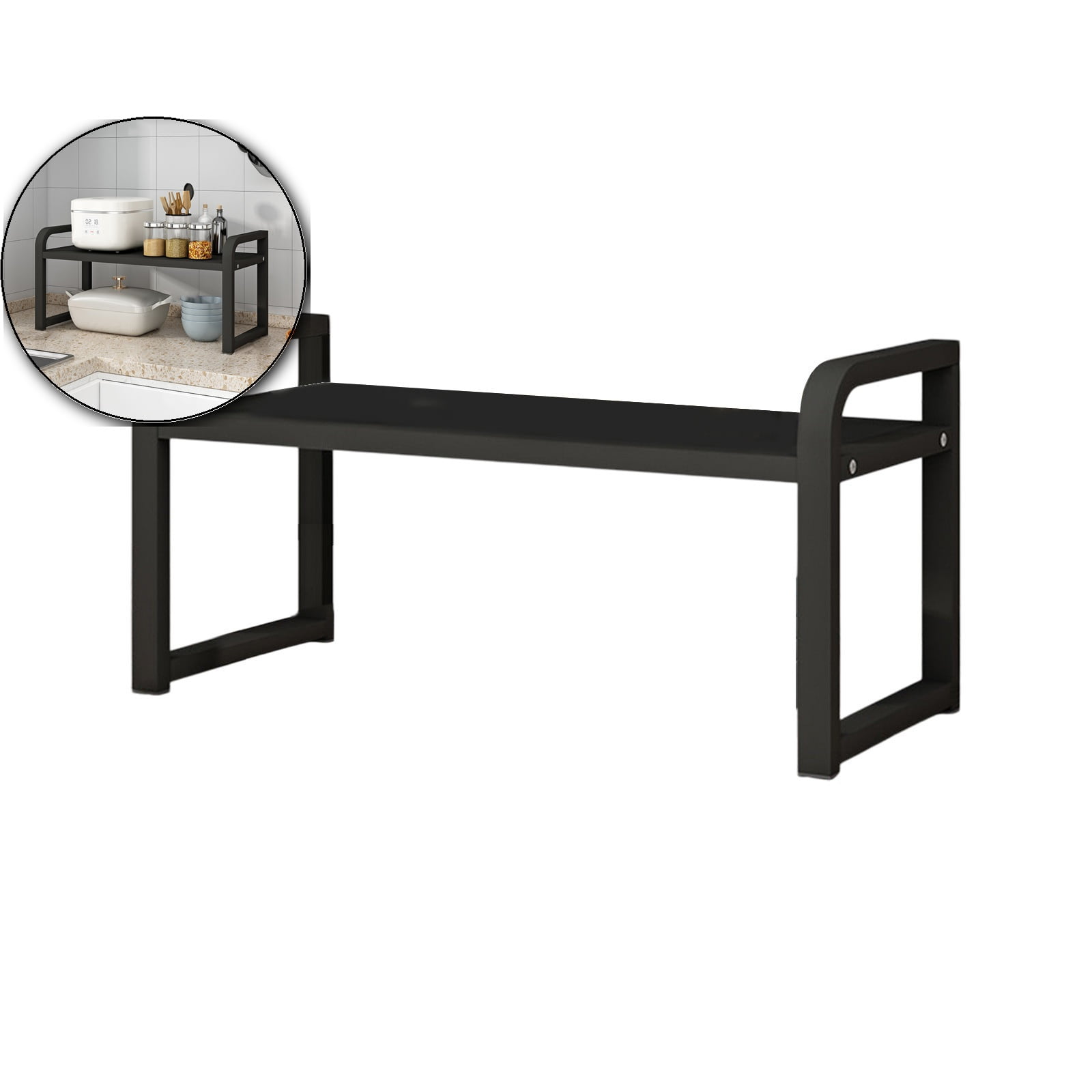 VQPeo Expandable Kitchen Shelf Organizers, Large Kitchen Cupboard ...