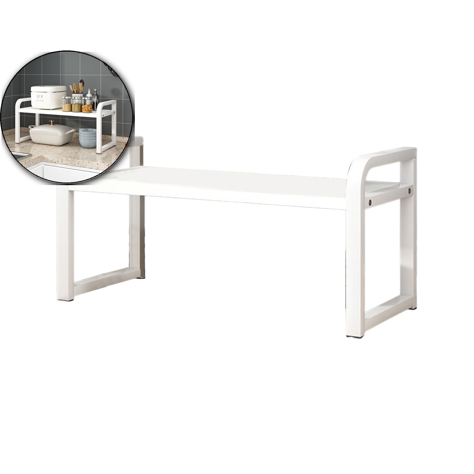 VQPeo Expandable Kitchen Shelf Organizers, Large Kitchen Cupboard ...