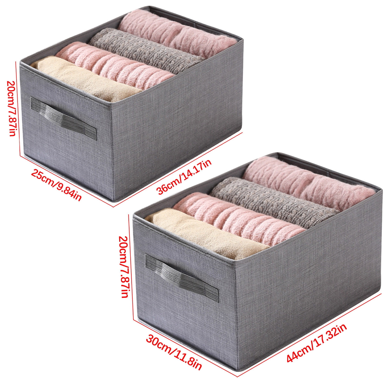 VQPeo Fabric Storage Bins for Shelves, Cloth Storage Baskets with ...