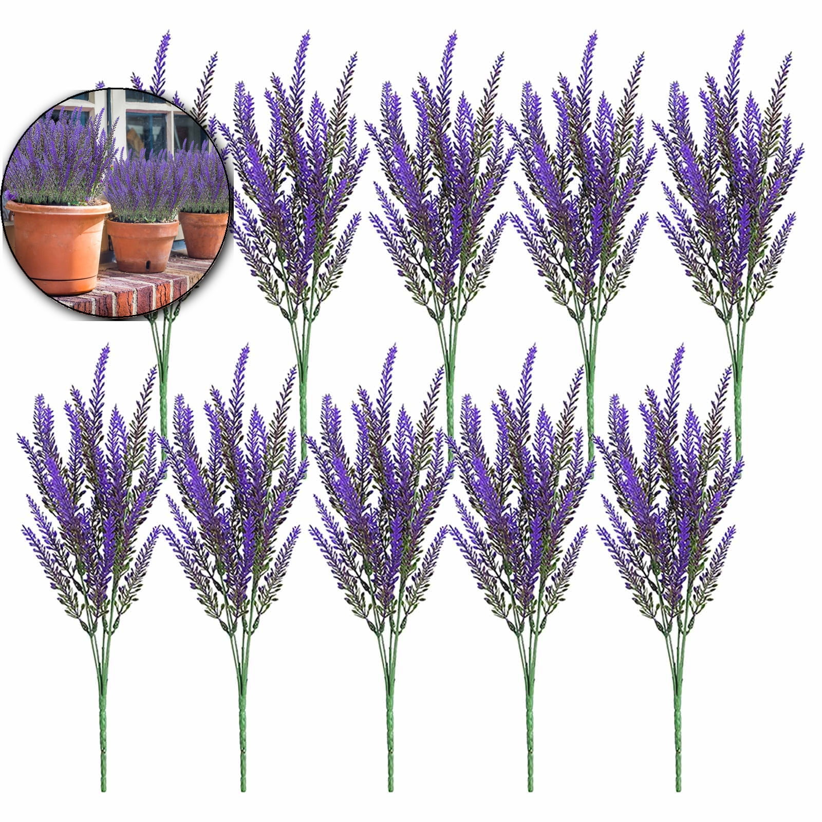 VQPeo Fake Lavender Flowers, Artificial Plants for Home Decor, Wedding ...