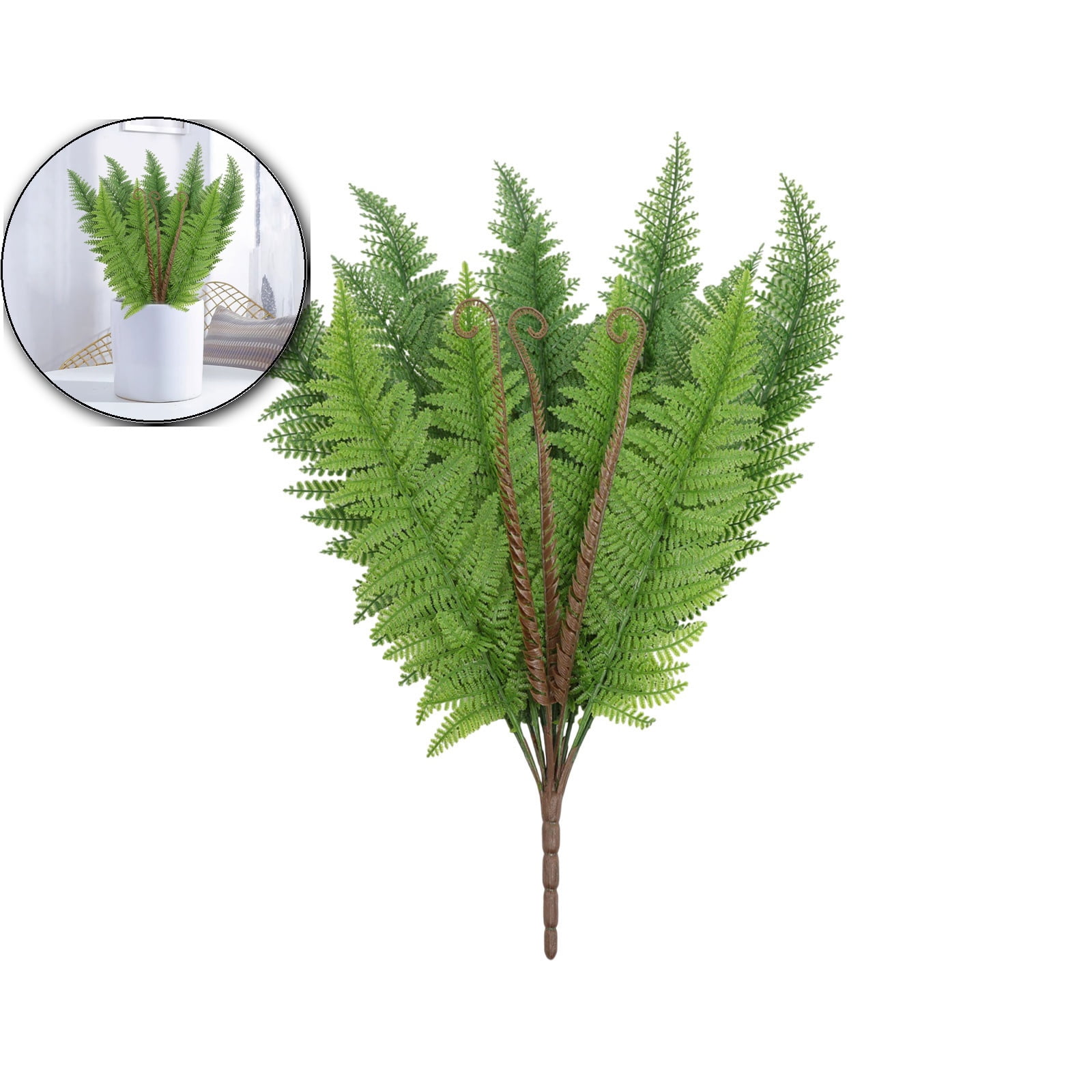VQPeo Ferns Artificial Plant Flower Outdoor Fake Fern Bushes UV ...