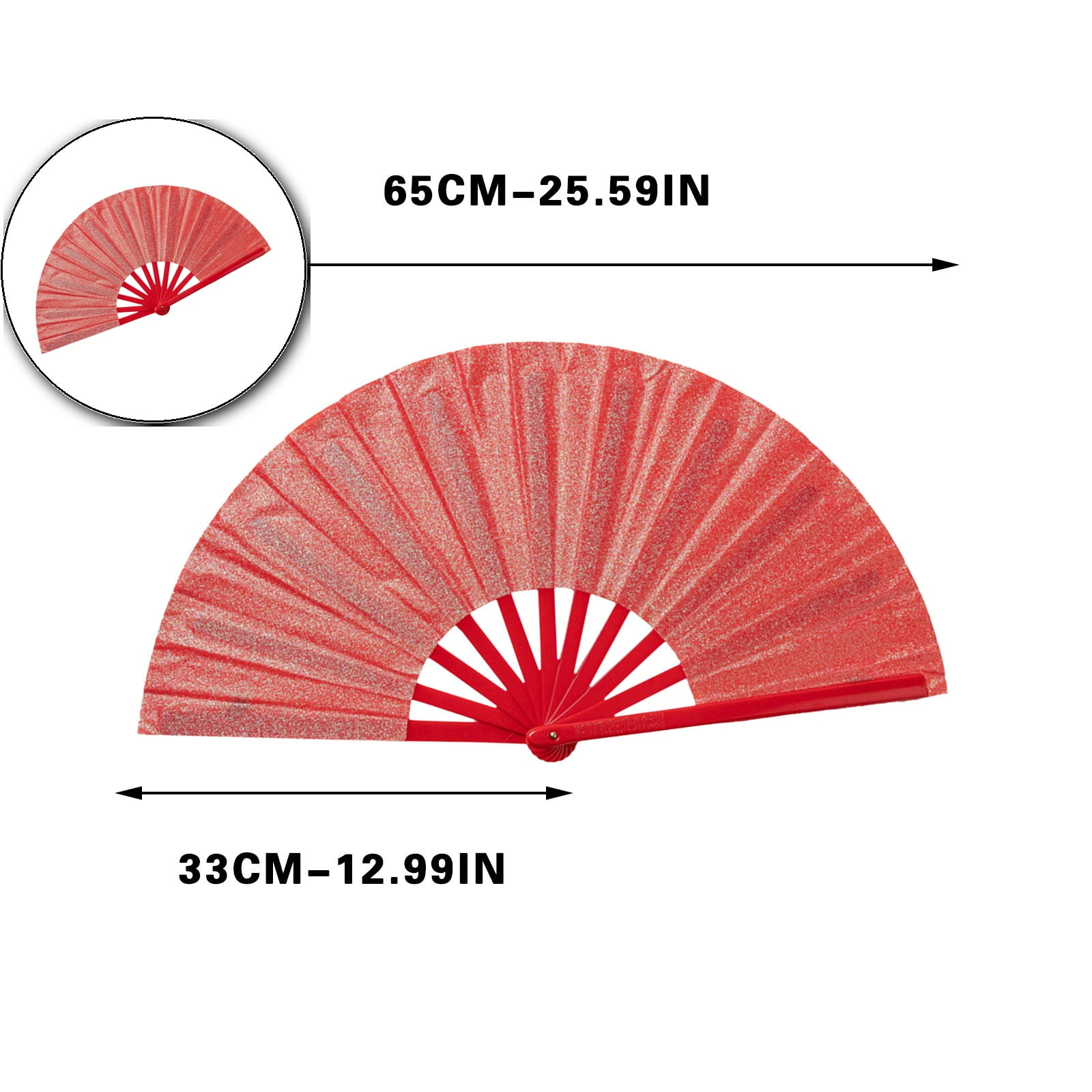 VQPeo Foldable Kung Fu Fan for Festivals, Club, Dancing, Church & Gifts ...