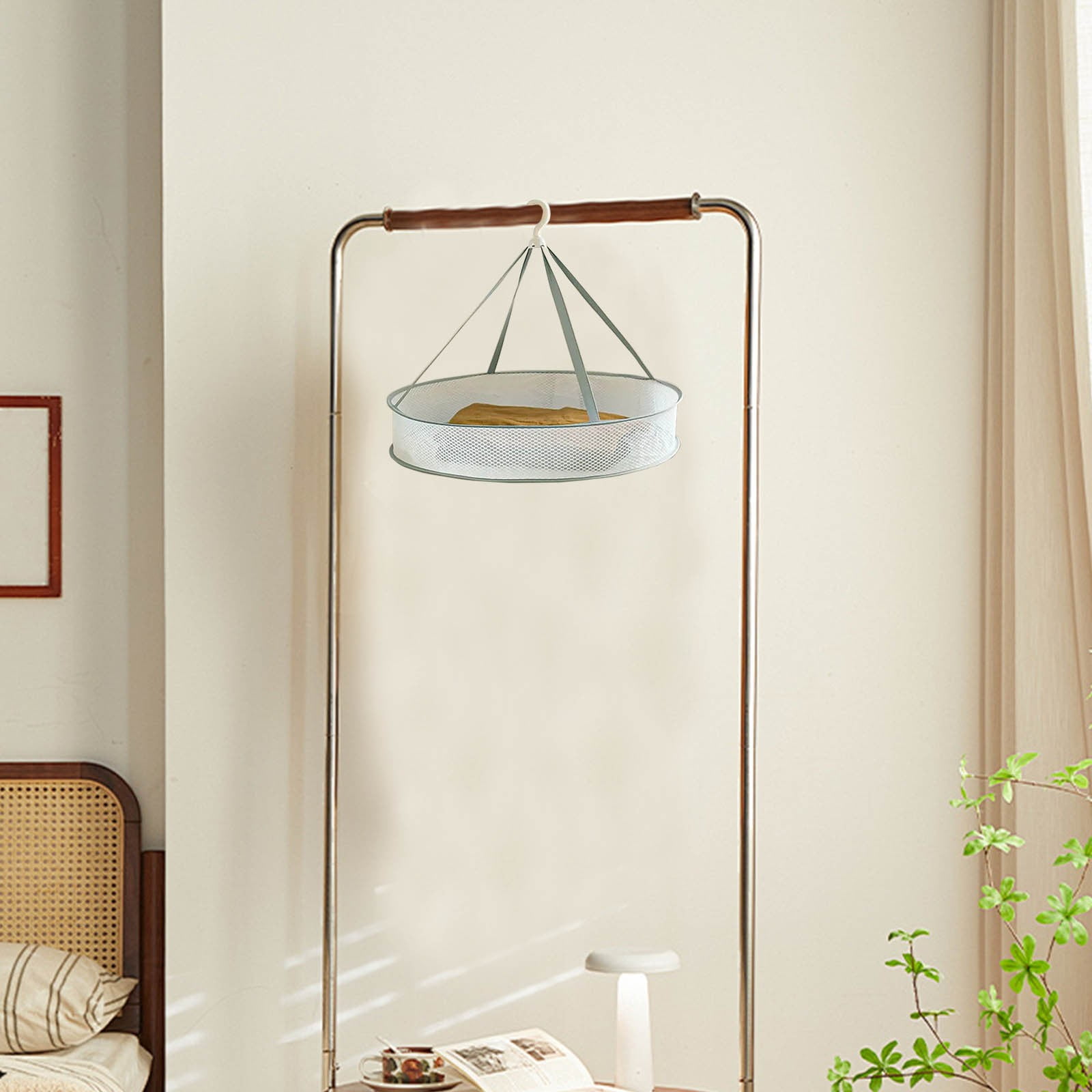 VQPeo Folding Mesh Clothes Hanging Dryer, Sweater Drying Rack, Large ...