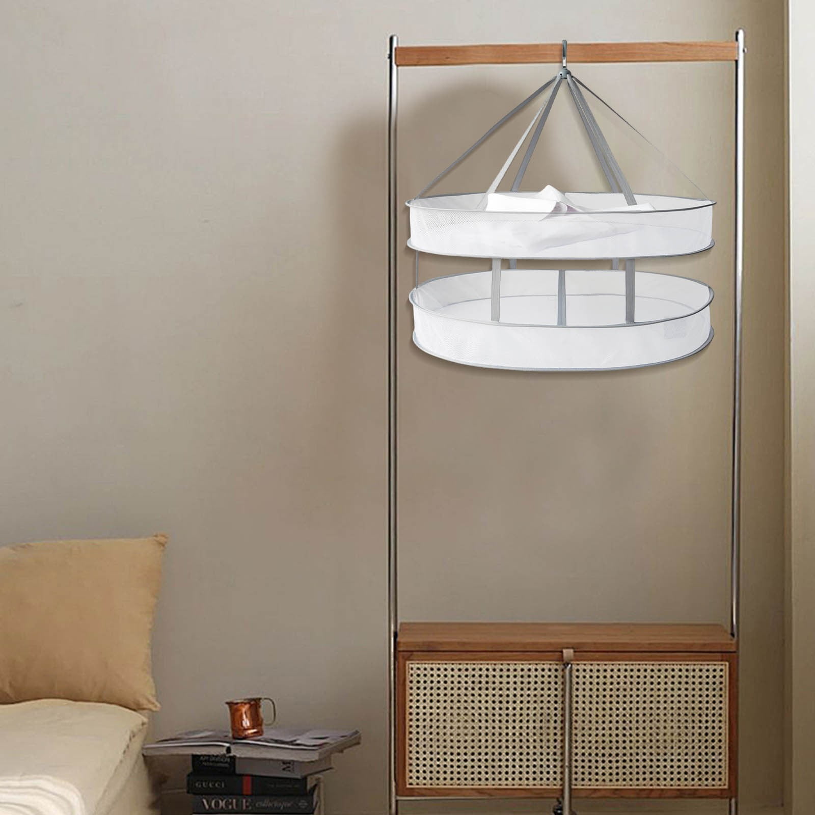 VQPeo Folding Mesh Clothes Hanging Dryer, Sweater Drying Rack, Large ...