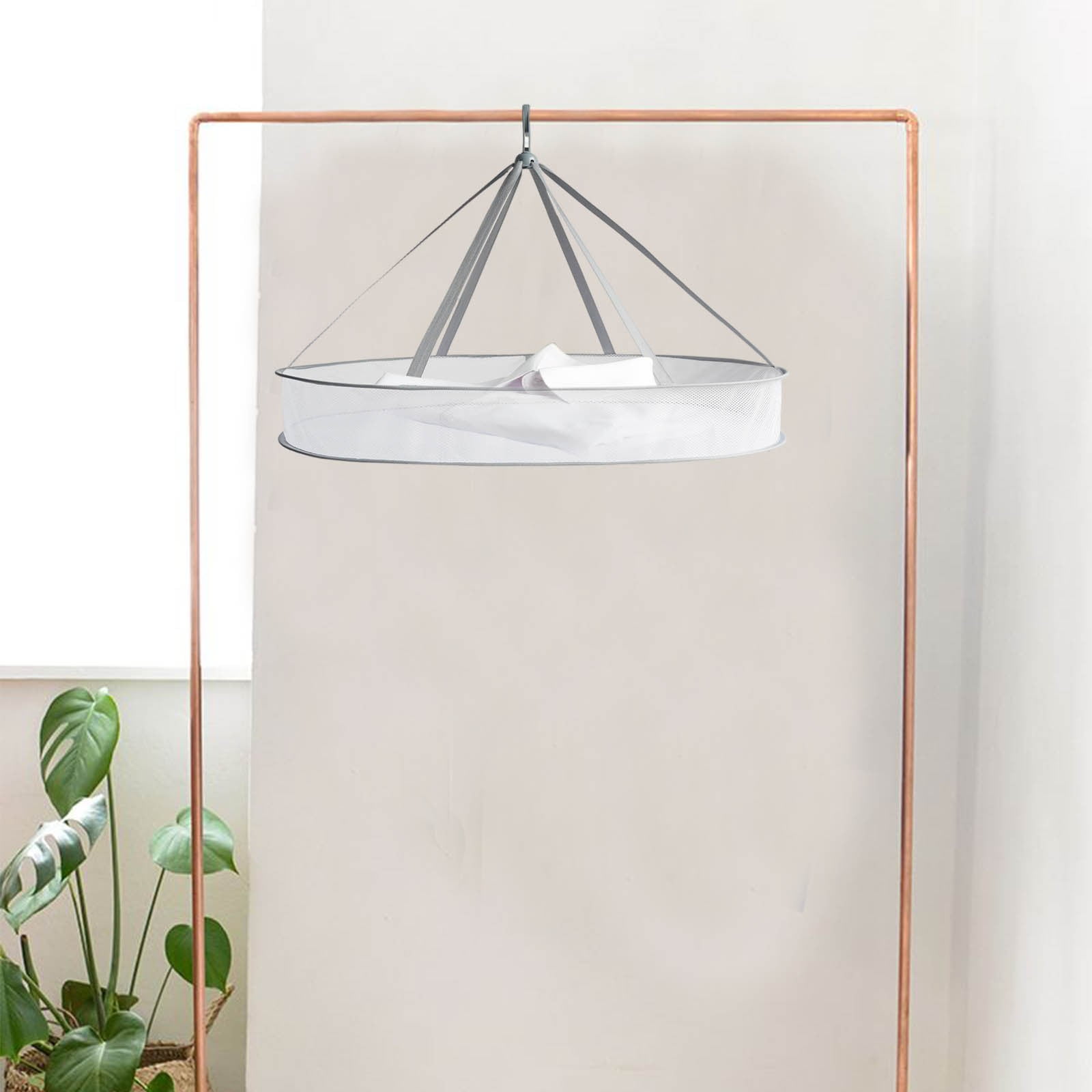 VQPeo Folding Mesh Clothes Hanging Dryer, Sweater Drying Rack, Large ...