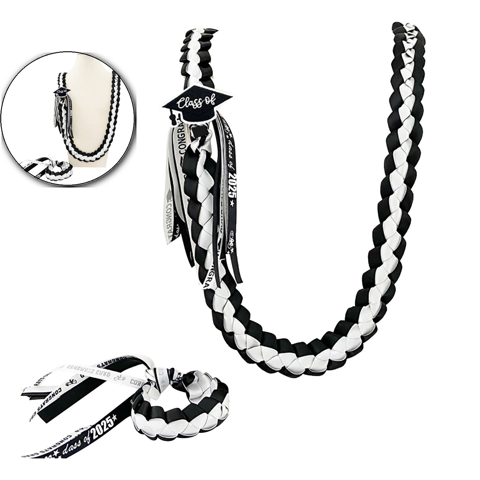 VQPeo Graduation Lei Class of 2025 Graduation Ribbon Leis Graduation ...