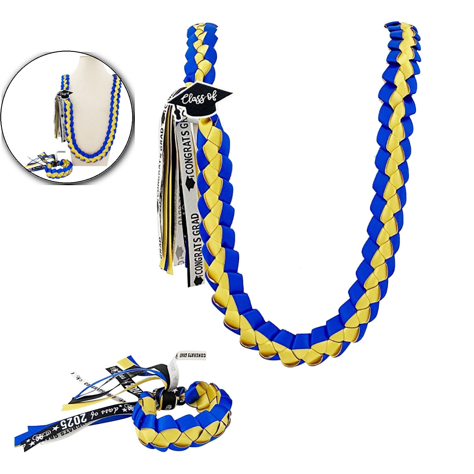 VQPeo Graduation Lei Class of 2025 Graduation Ribbon Leis Graduation ...
