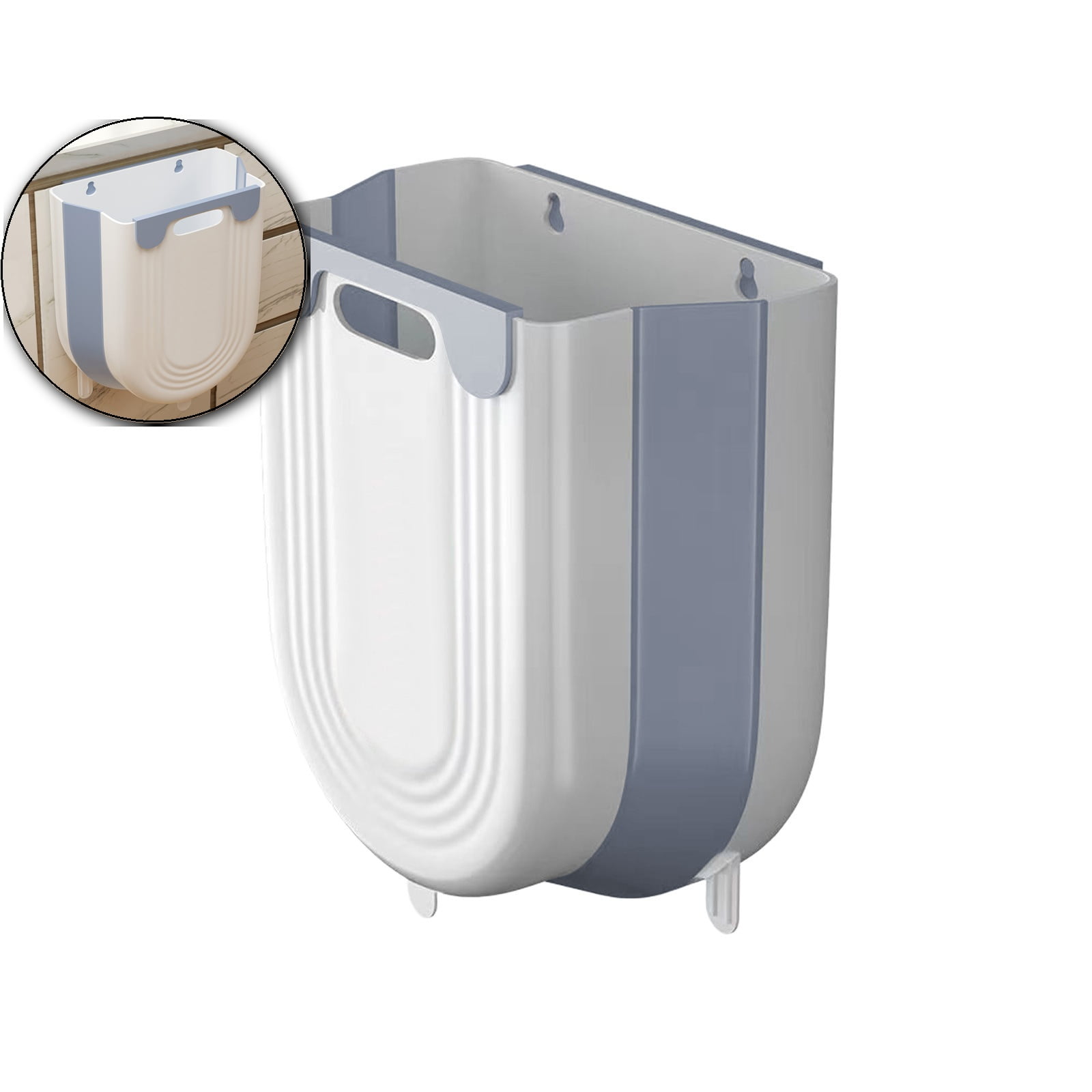 VQPeo Hanging Kitchen Trash Can, Collapsible Trash Can for Kitchen ...