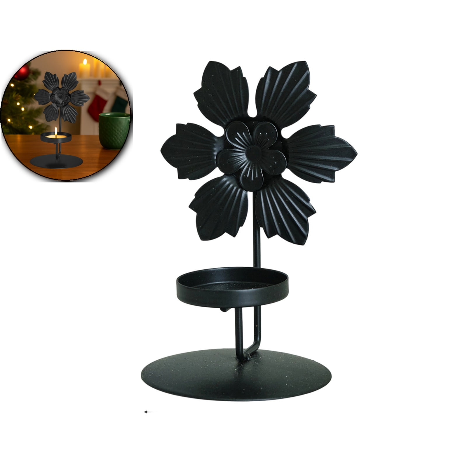 VQPeo Iron Maple Leaf Candlestick, Butterfly Flower Ginkgo Holders ...