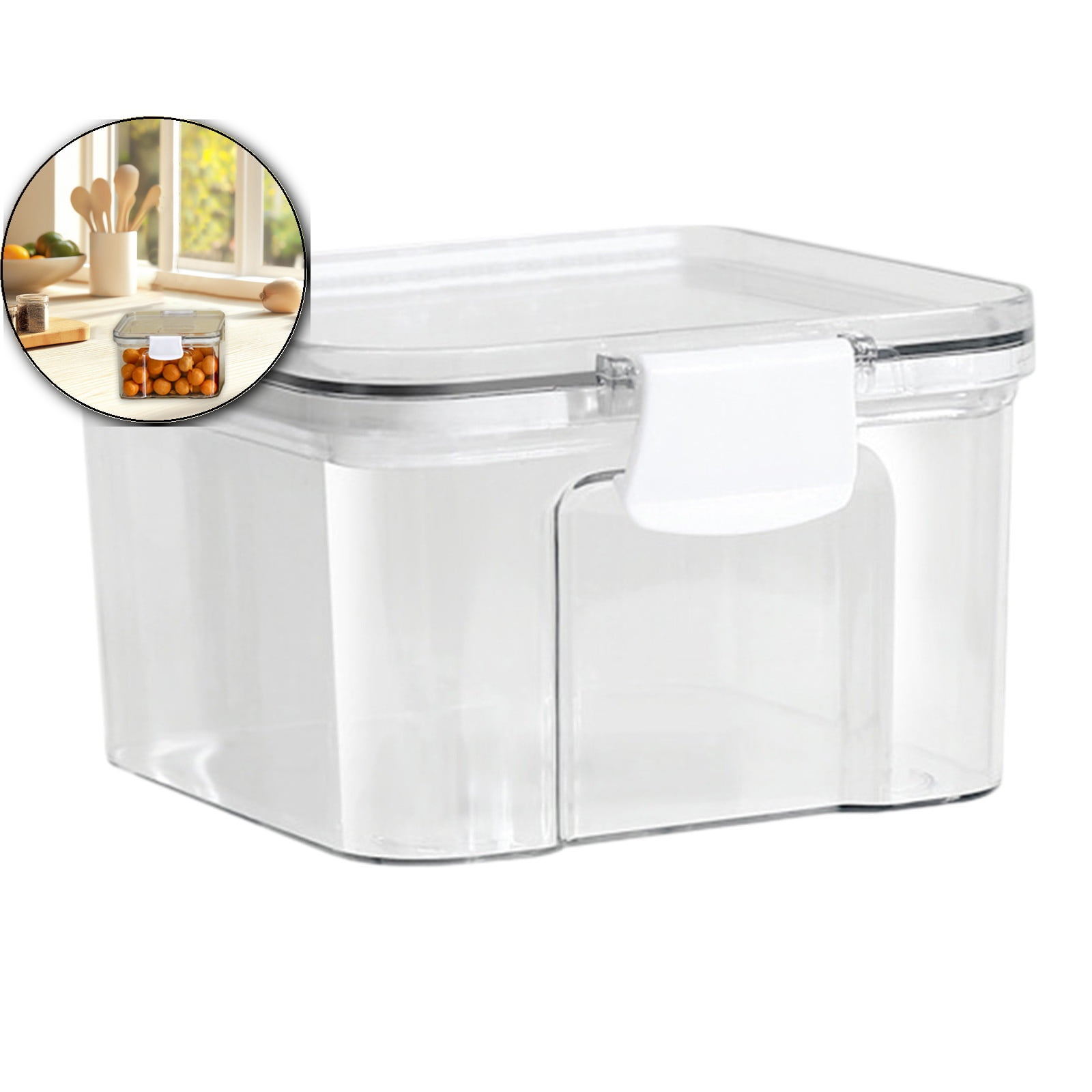 VQPeo Kitchen Spaces Food Storage Container, Airtight Lid Seal, Compact ...