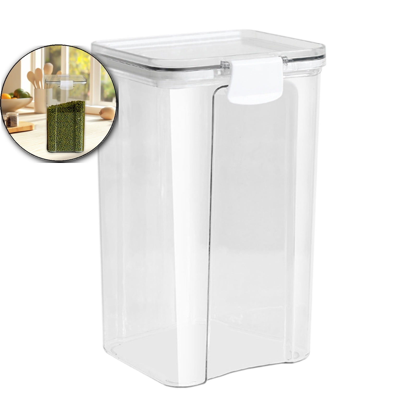 VQPeo Kitchen Spaces Food Storage Container, Airtight Lid Seal, Compact ...