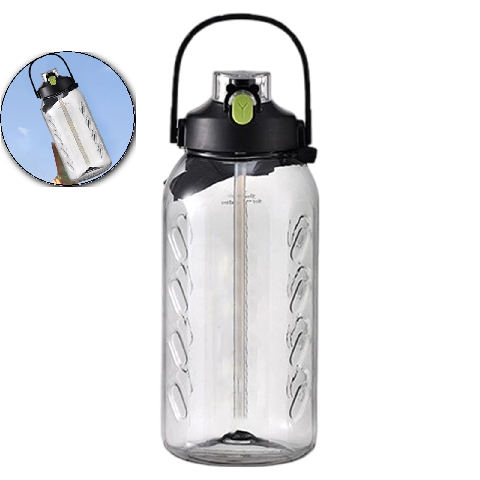 VQPeo Large Plastic Sports Jug, Leakproof Portable Water Bottle, 2200ml ...
