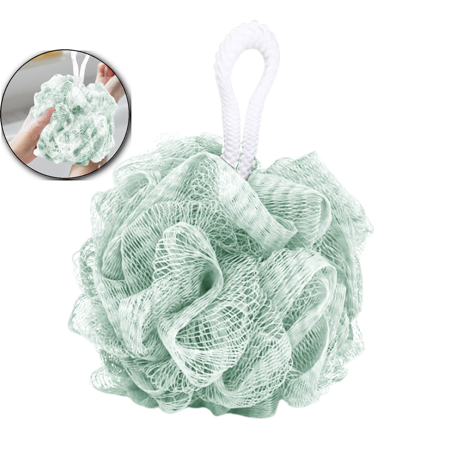 VQPeo Mesh Bath Sponge Exfoliating Shower Ball Bath Sponges Shower ...