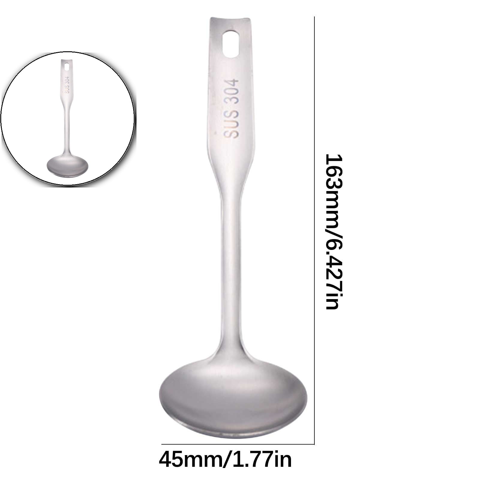 VQPeo Mini 304 Stainless Steel Kitchen Utensil – Ladle, Slotted Spoon ...