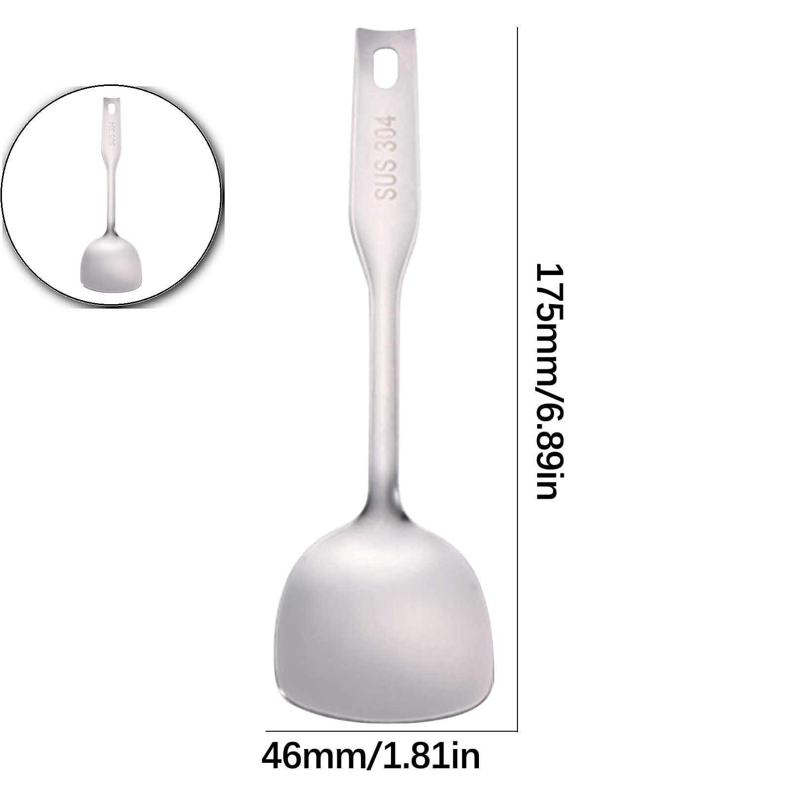 VQPeo Mini 304 Stainless Steel Kitchen Utensil – Ladle, Slotted Spoon ...