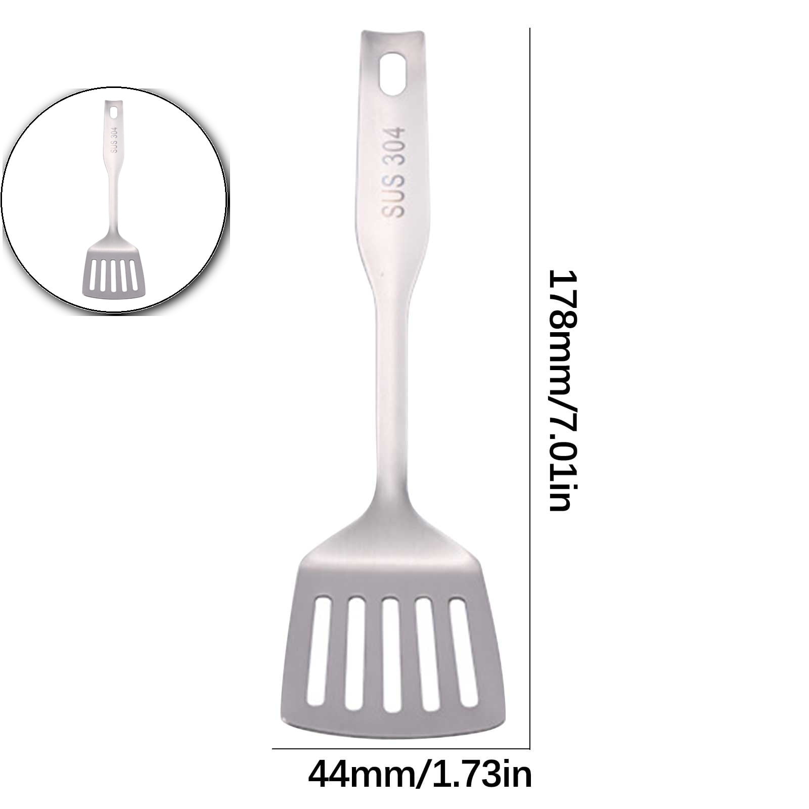 VQPeo Mini 304 Stainless Steel Kitchen Utensil – Ladle, Slotted Spoon ...