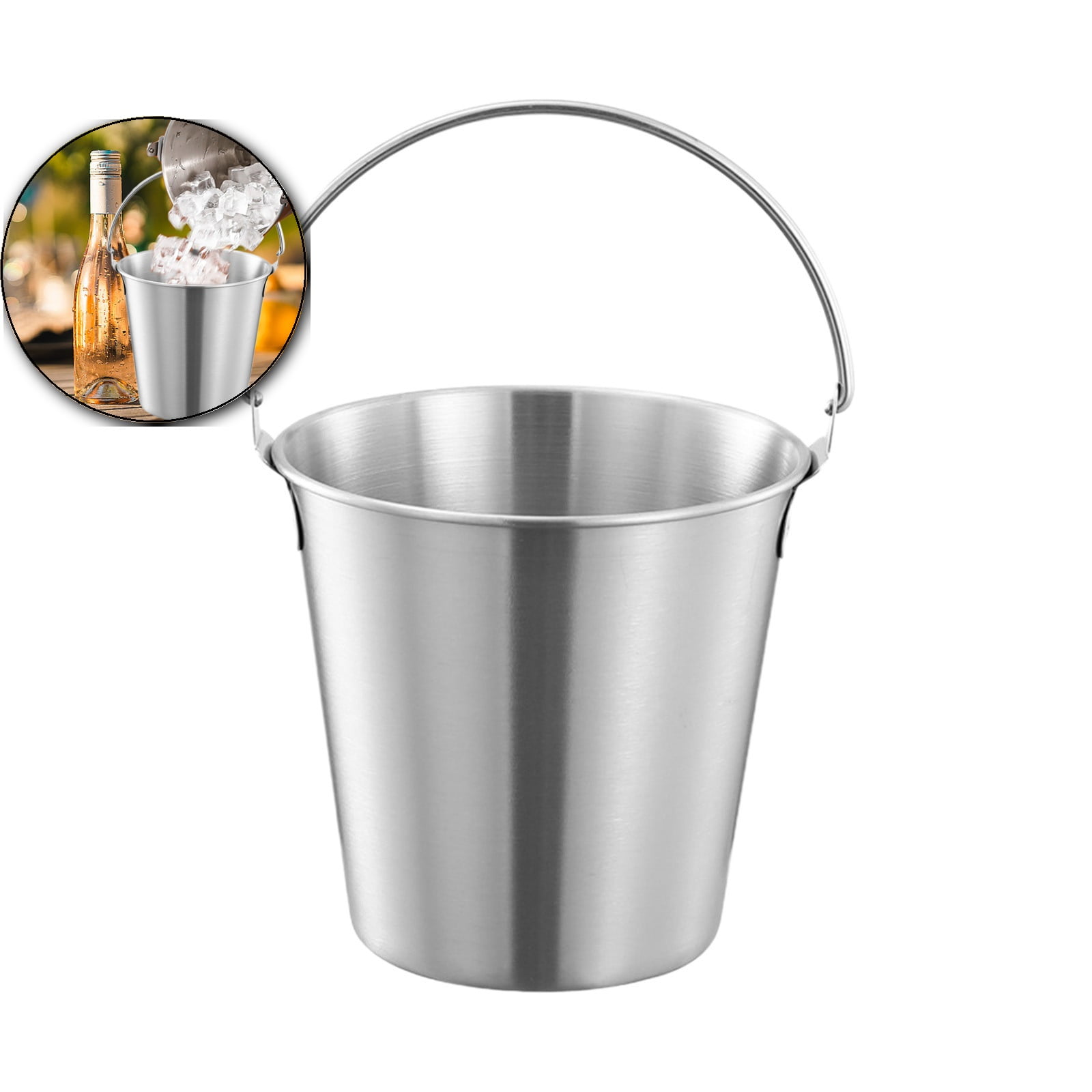 VQPeo Mini Metal Buckets, Mini Stainless Steel Pails, Stainless Steel ...