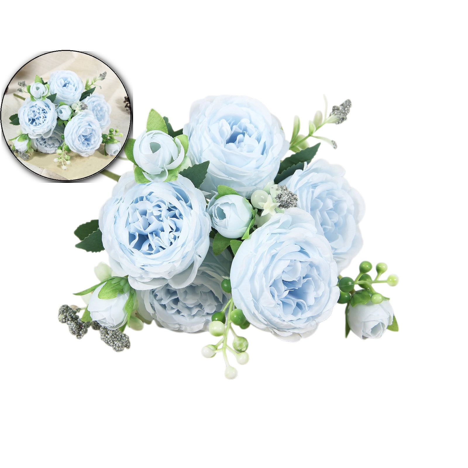 VQPeo Peonies Artificial Flowers, Silk Peonies Flowers Fake Bouquet ...