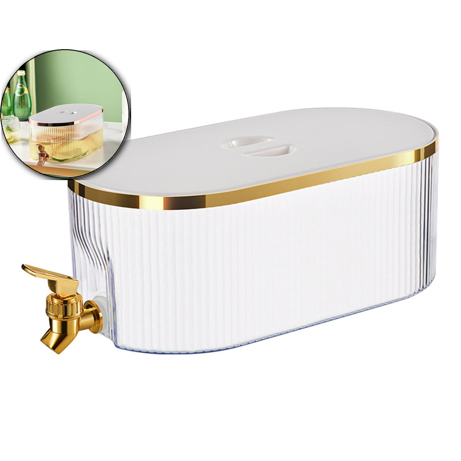 VQPeo Portable Drink Container with Spigot Capacity Beverage Dispenser ...