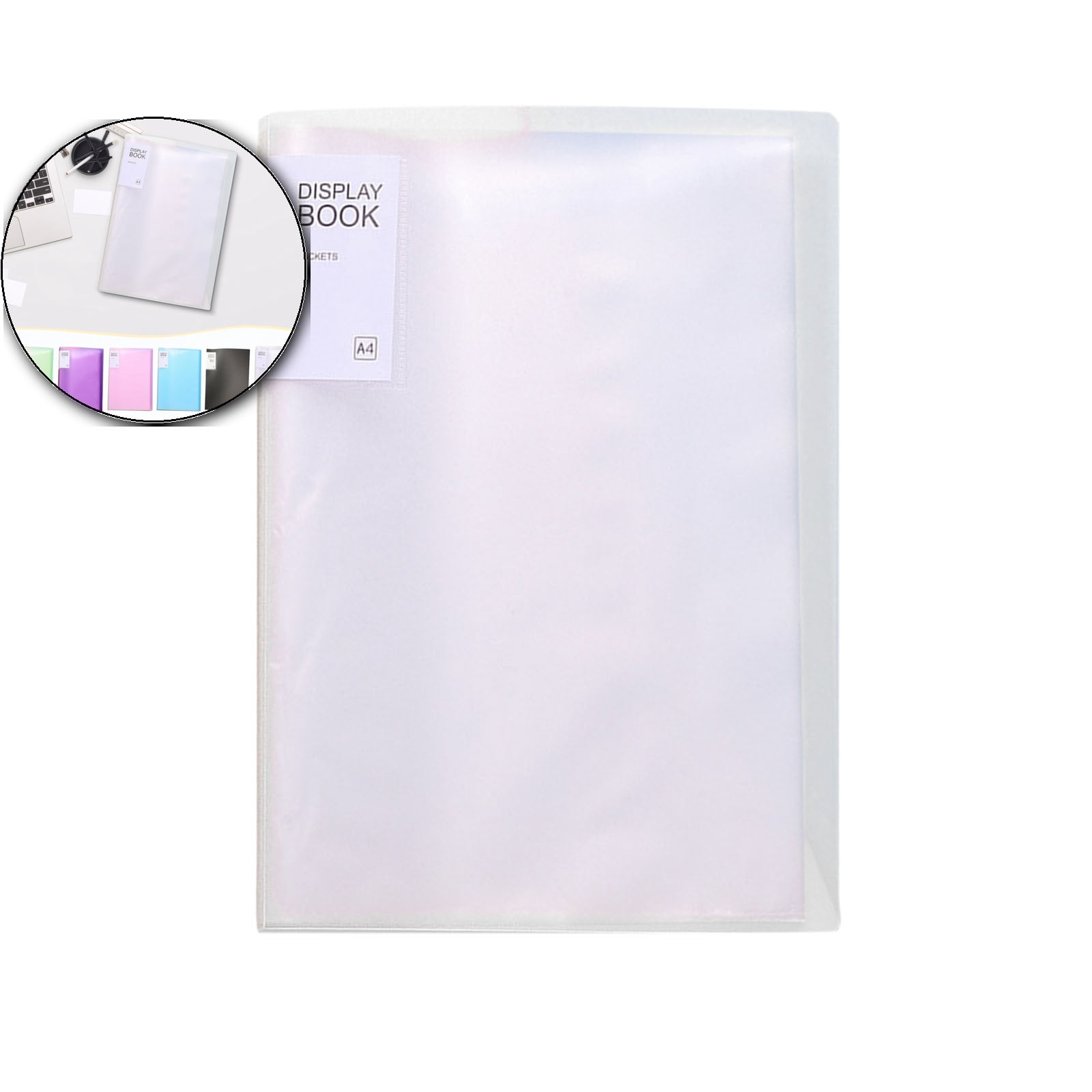 VQPeo Presentation Binder with Clear Plastic Sleeves, A4 Portfolio ...
