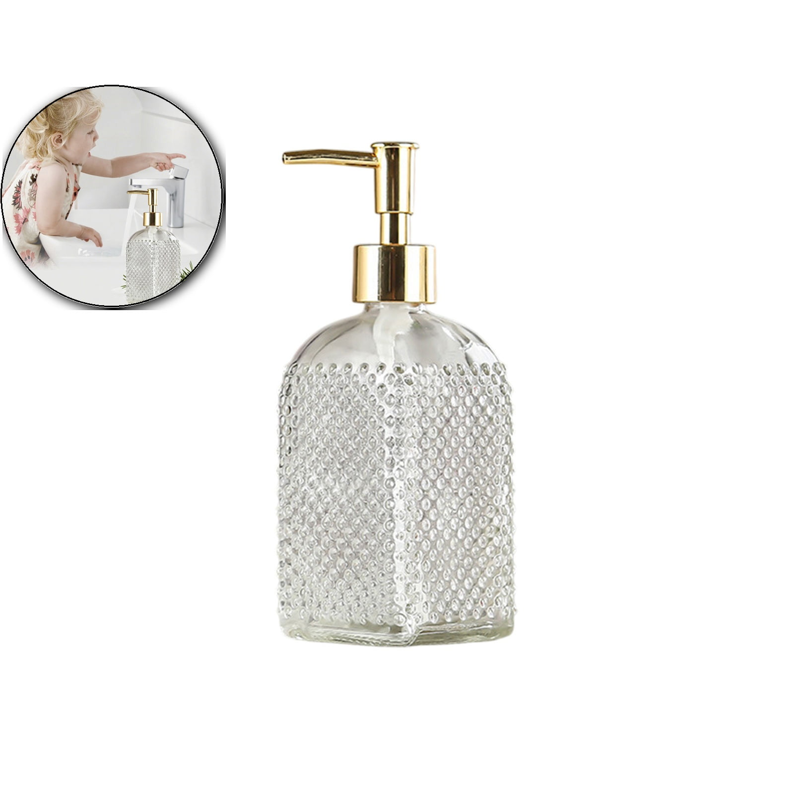 VQPeo Refillable Glass Hand Sanitizer & Lotion Bottle, Multi-Color ...