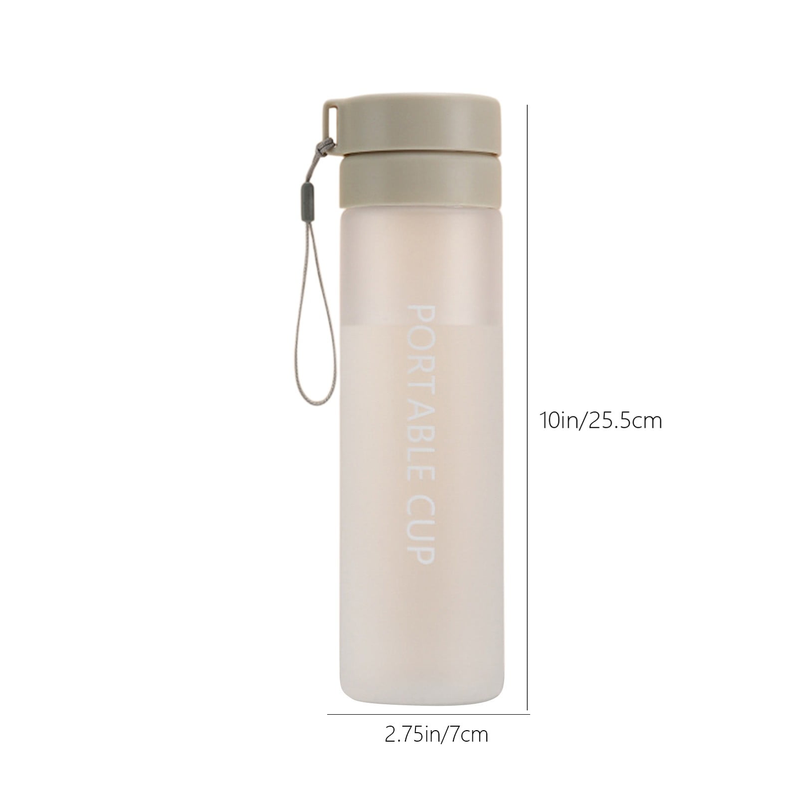 VQPeo Reusable Clear Water Bottle, Leak-Proof Plastic Drink Bottle with ...