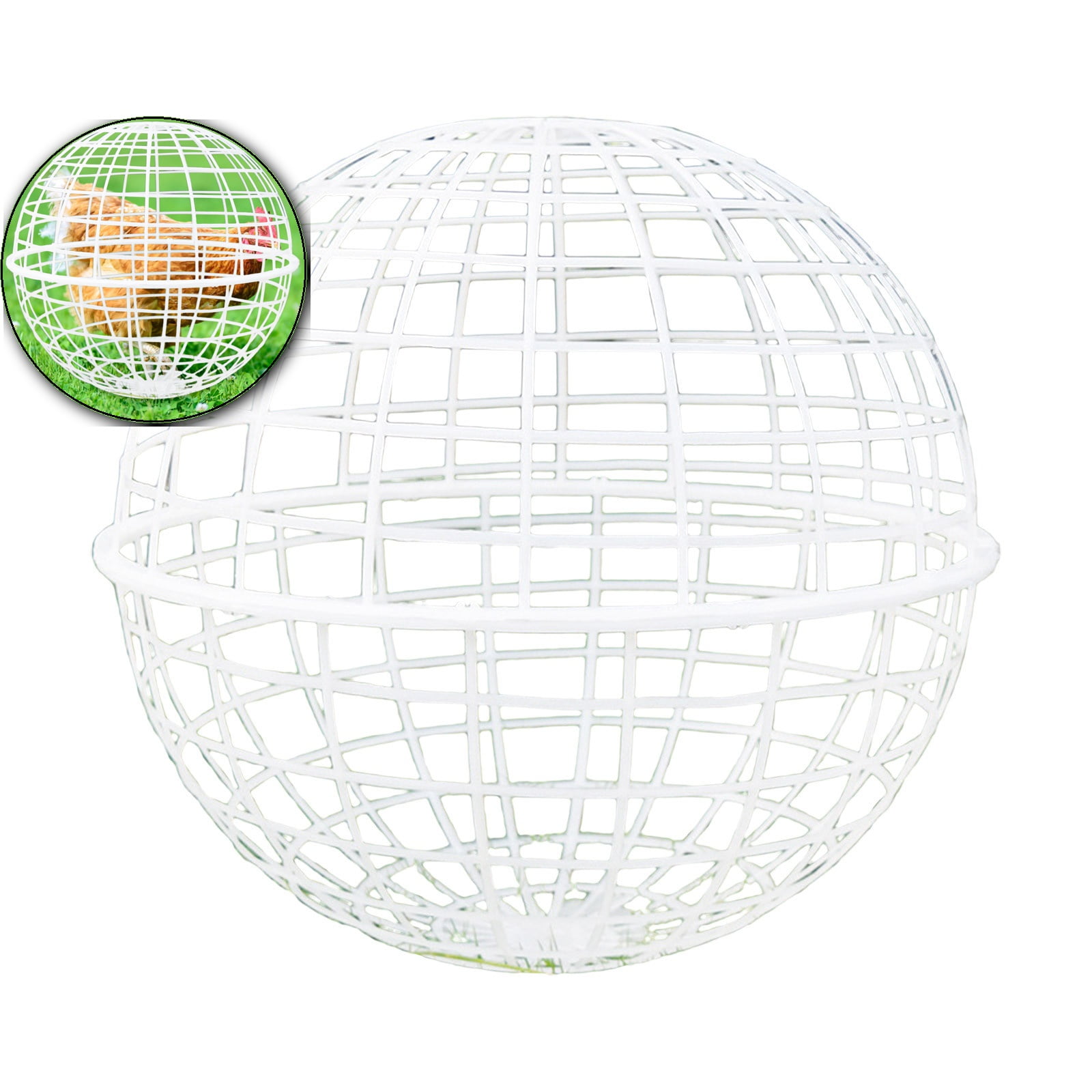 VQPeo Rollable Circular Chicken Cage for Outdoor Pet Safety, Plastic ...