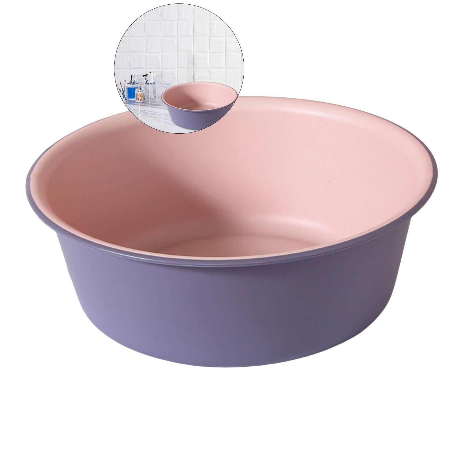 VQPeo Round Plastic Wash Basin for Camping, Stackable Dishpan, Portable ...