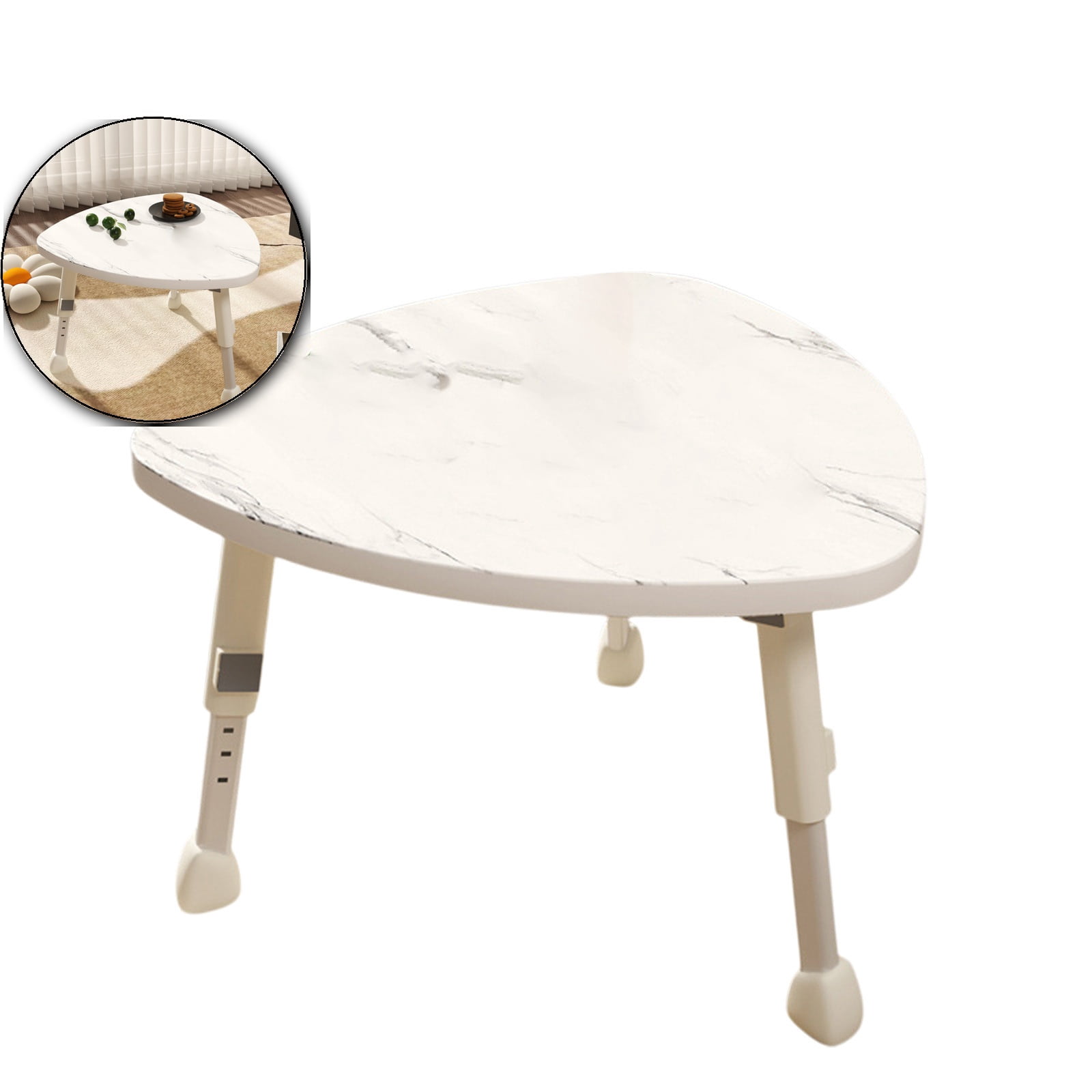 VQPeo Round Table, Low Table, Coffee Table, Dining Table, Small Desk ...
