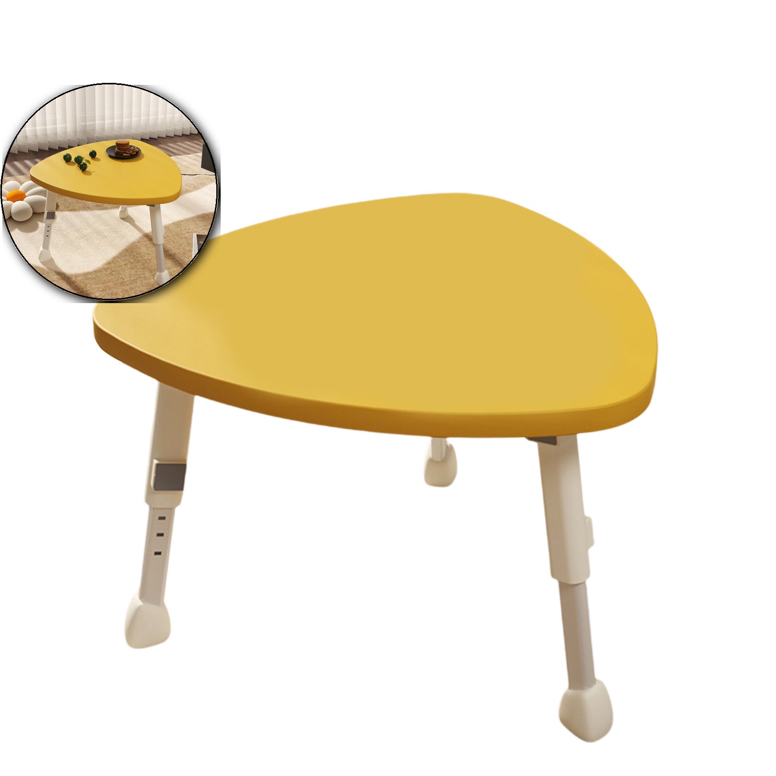 VQPeo Round Table, Low Table, Coffee Table, Dining Table, Small Desk ...