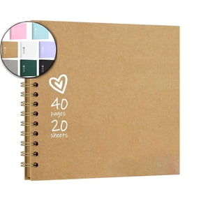 MOQIN Scrapbook 7x7 Inch DIY Scrapbook Album Hardcover Kraft Paper ...
