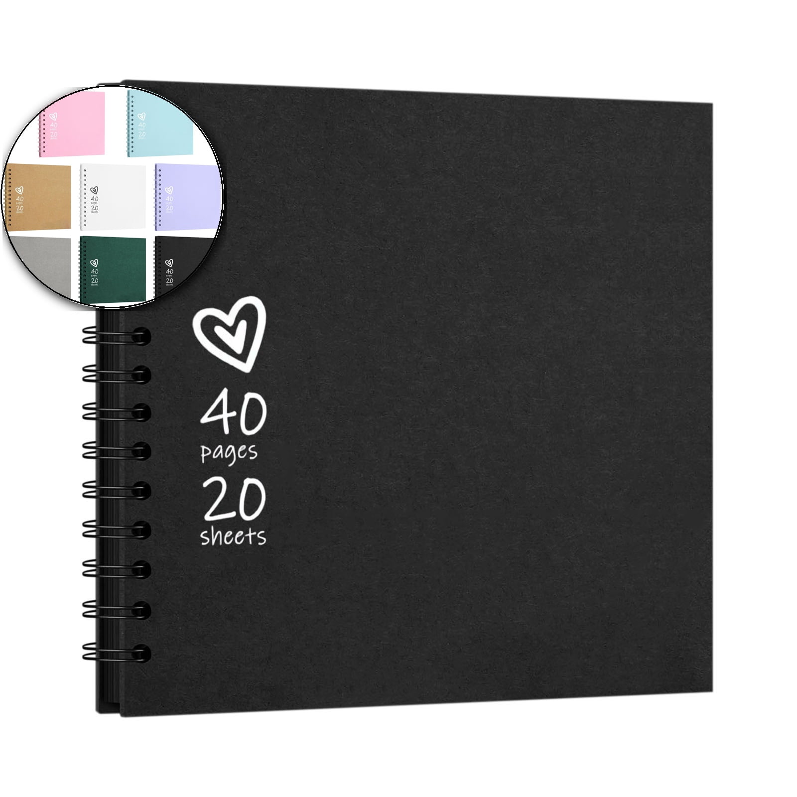 VQPeo Scrapbook DIY Scrapbook Album Hardcover Kraft Paper Scrap Book ...