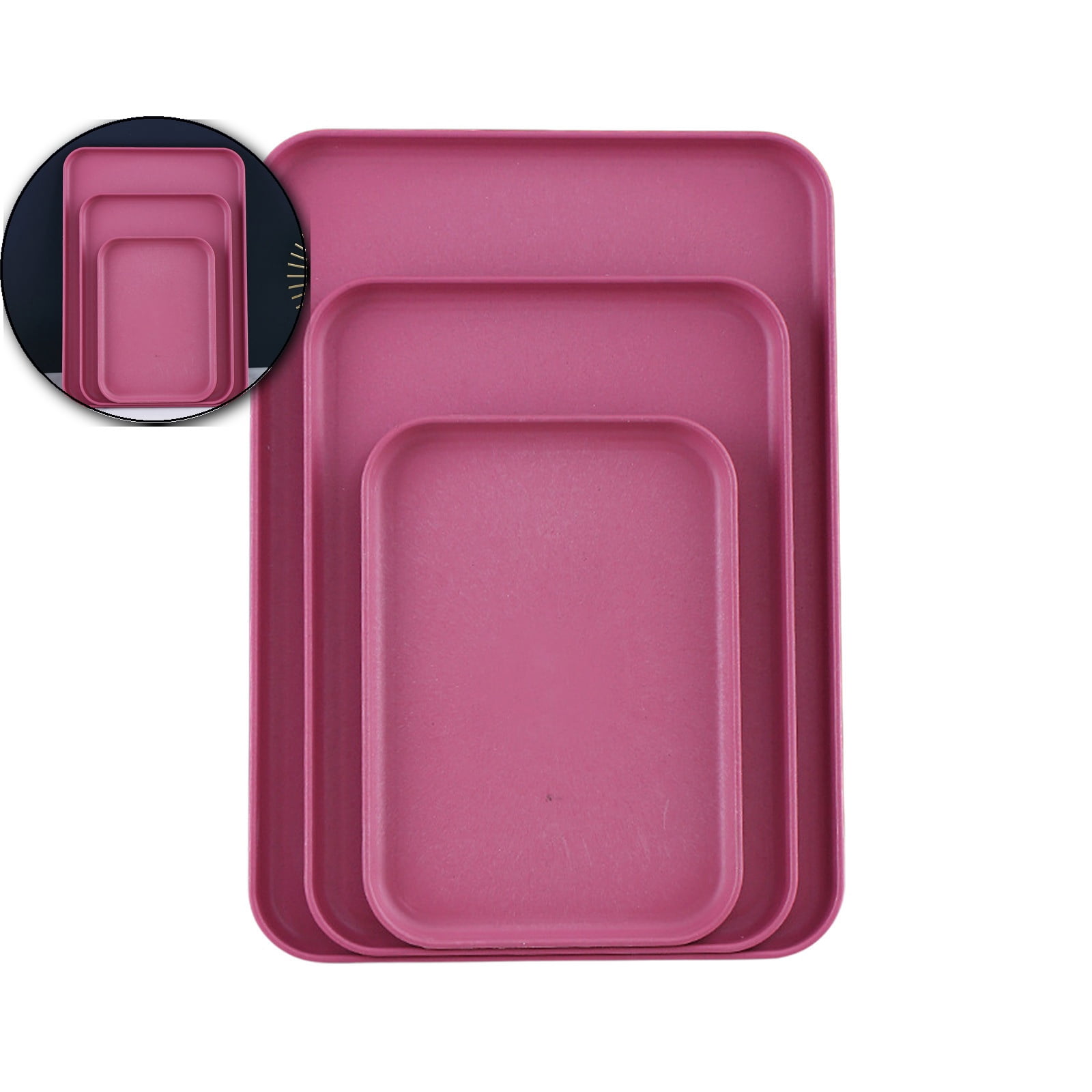 VQPeo Set of 3 Rectangular Trays (Large, Medium & Small) – Multi ...