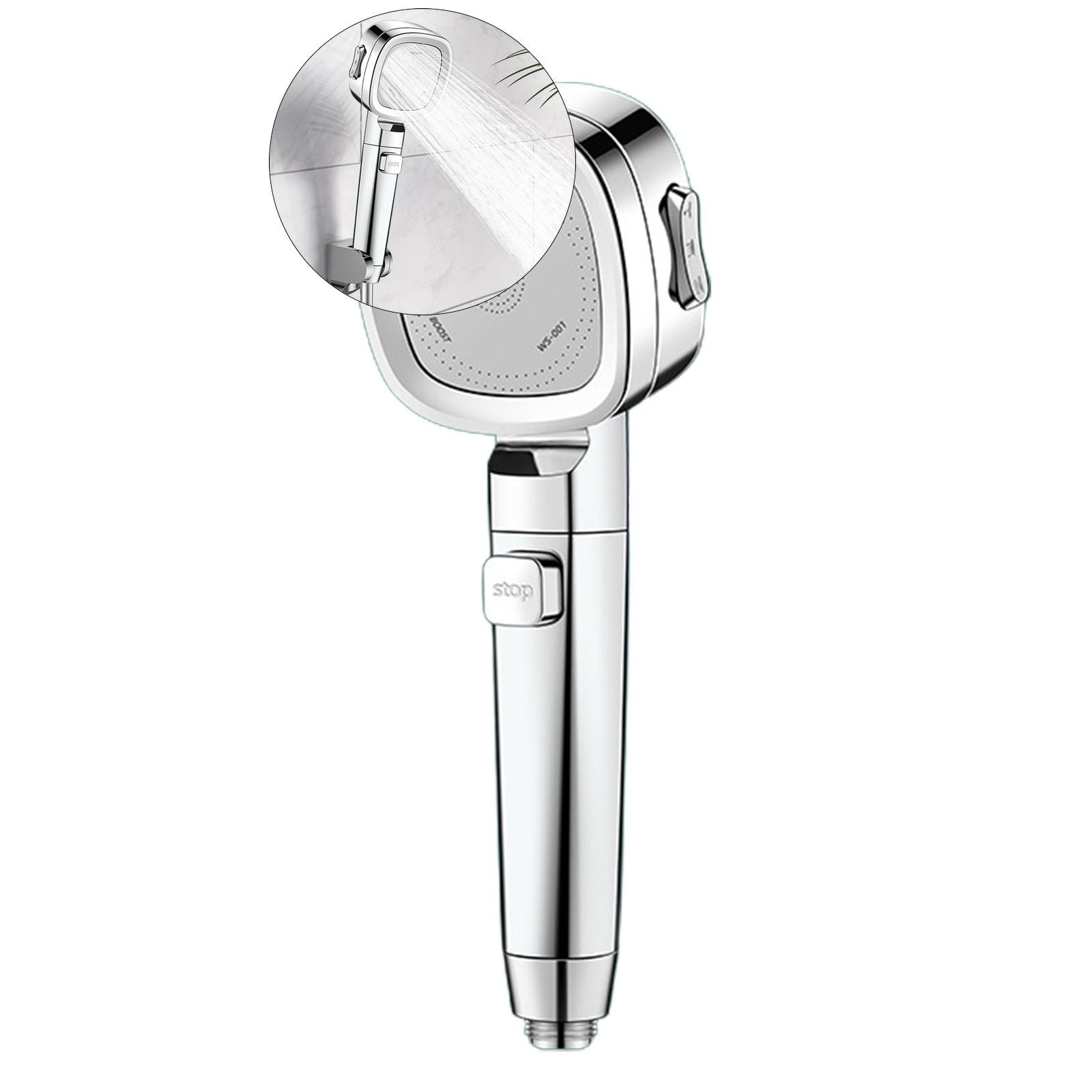 VQPeo Showerhead with Jets Water, Multifunctional Handheld Shower Head ...