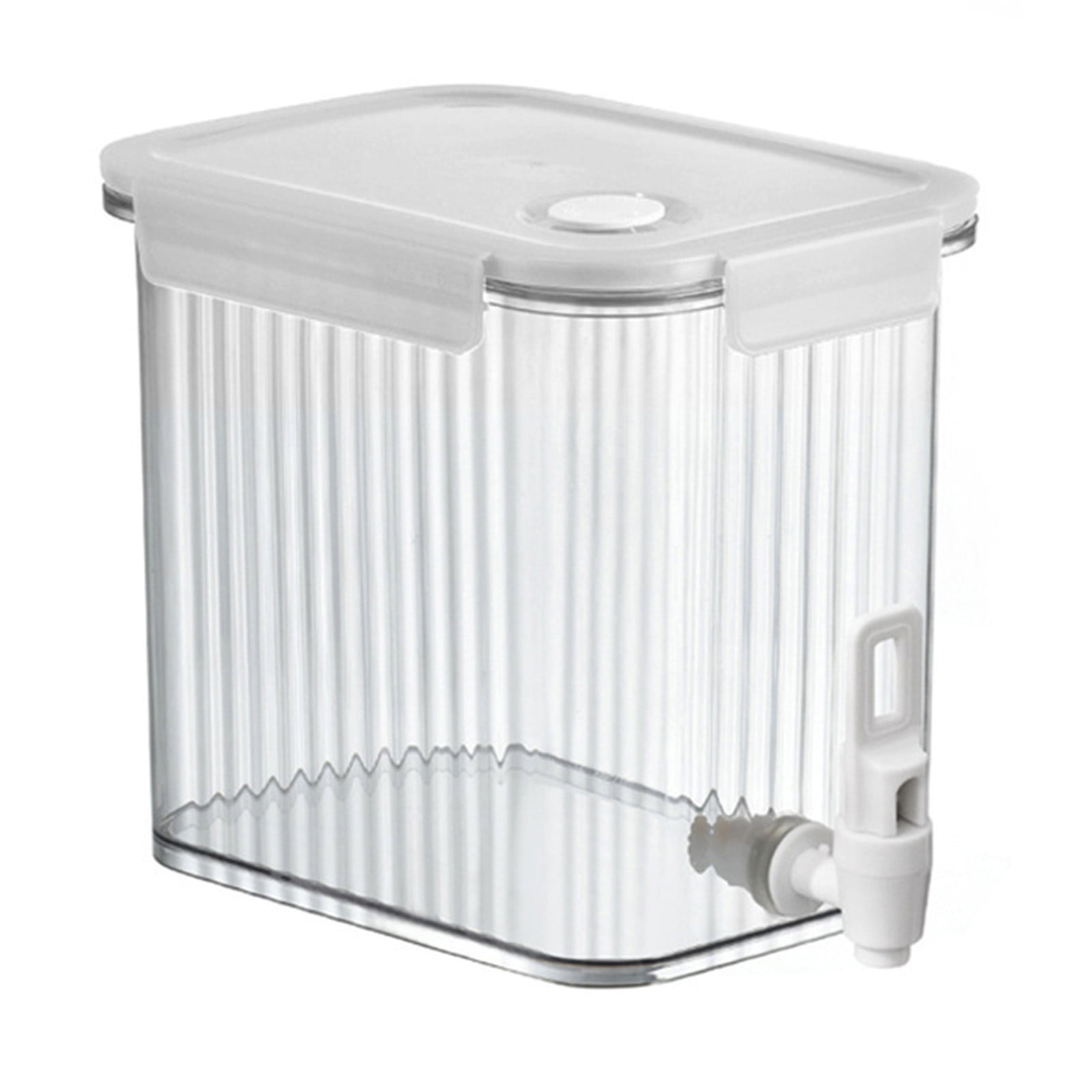 VQPeo Small Drink Dispenser with Spigots, Plastic Fridge Beverage ...
