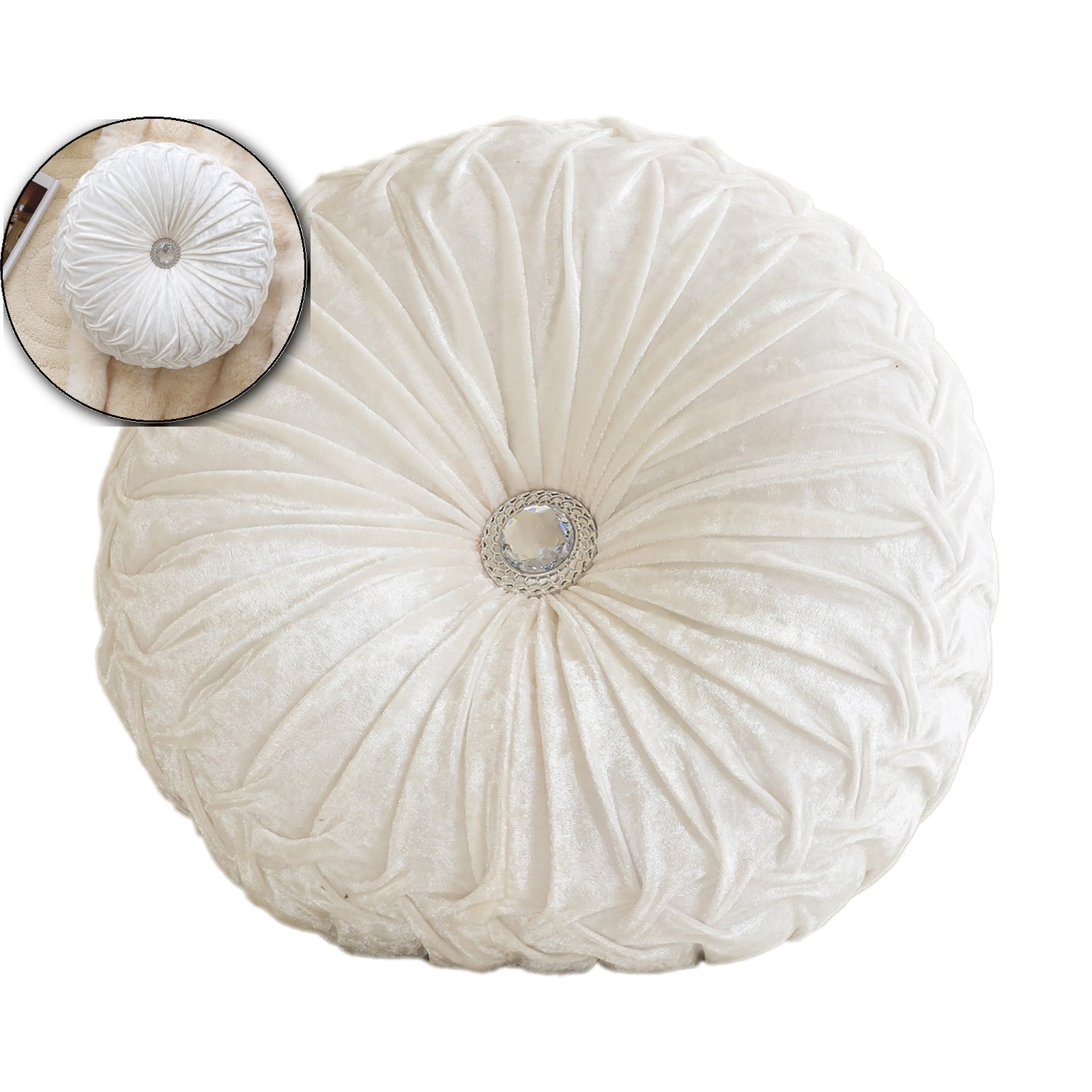 VQPeo Soft Plush Round Throw Pillows for Couch and Bed - Round Pillow ...