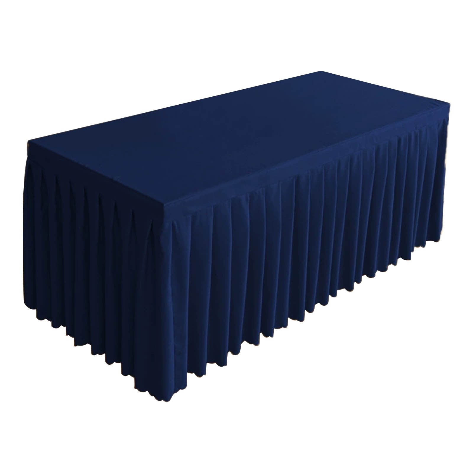 VQPeo Solid Color Polyester Tablecloth, Wrinkle Ruffled Banquet Skirt ...