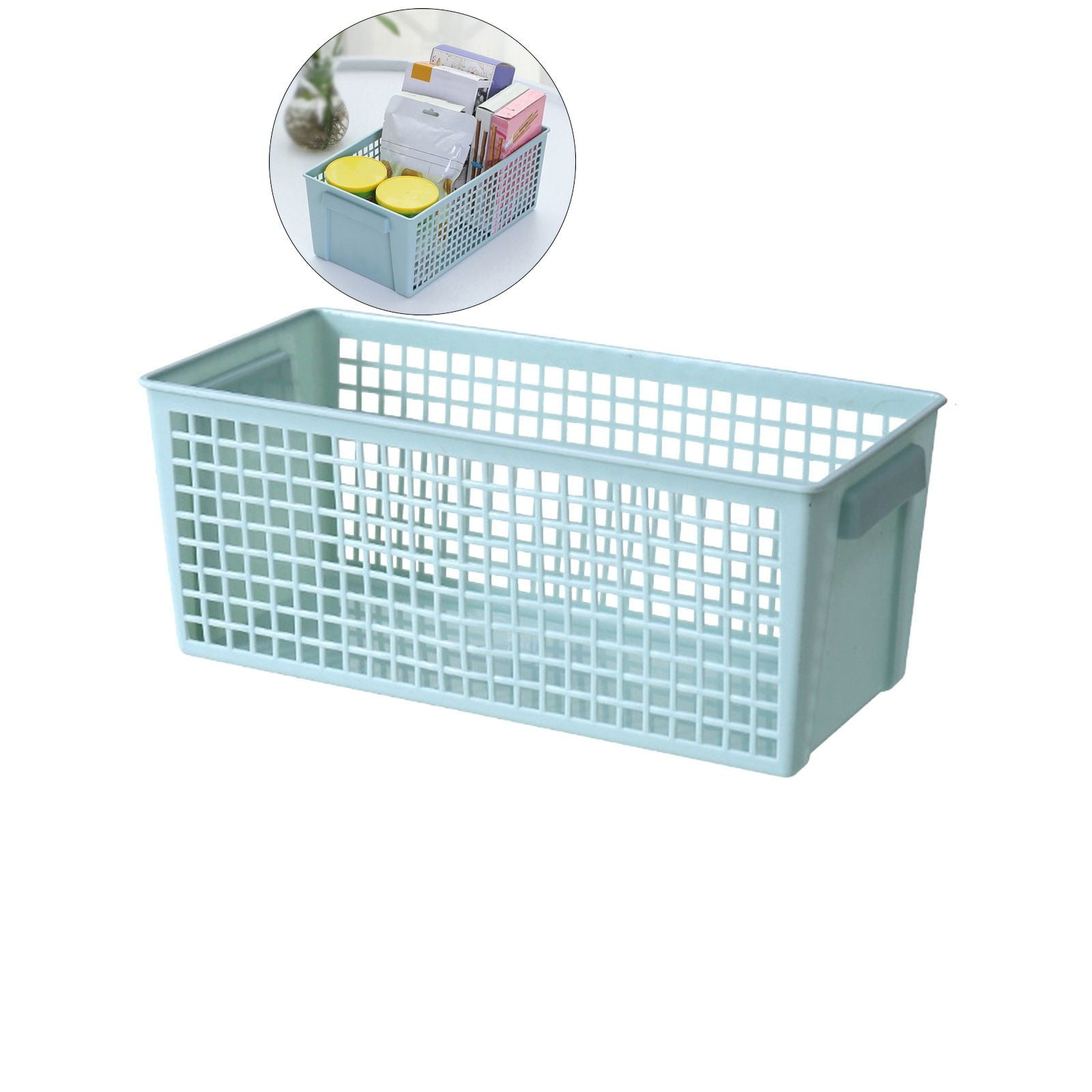 VQPeo Stackable Plastic Storage Basket with Handles - Eco-Friendly ...