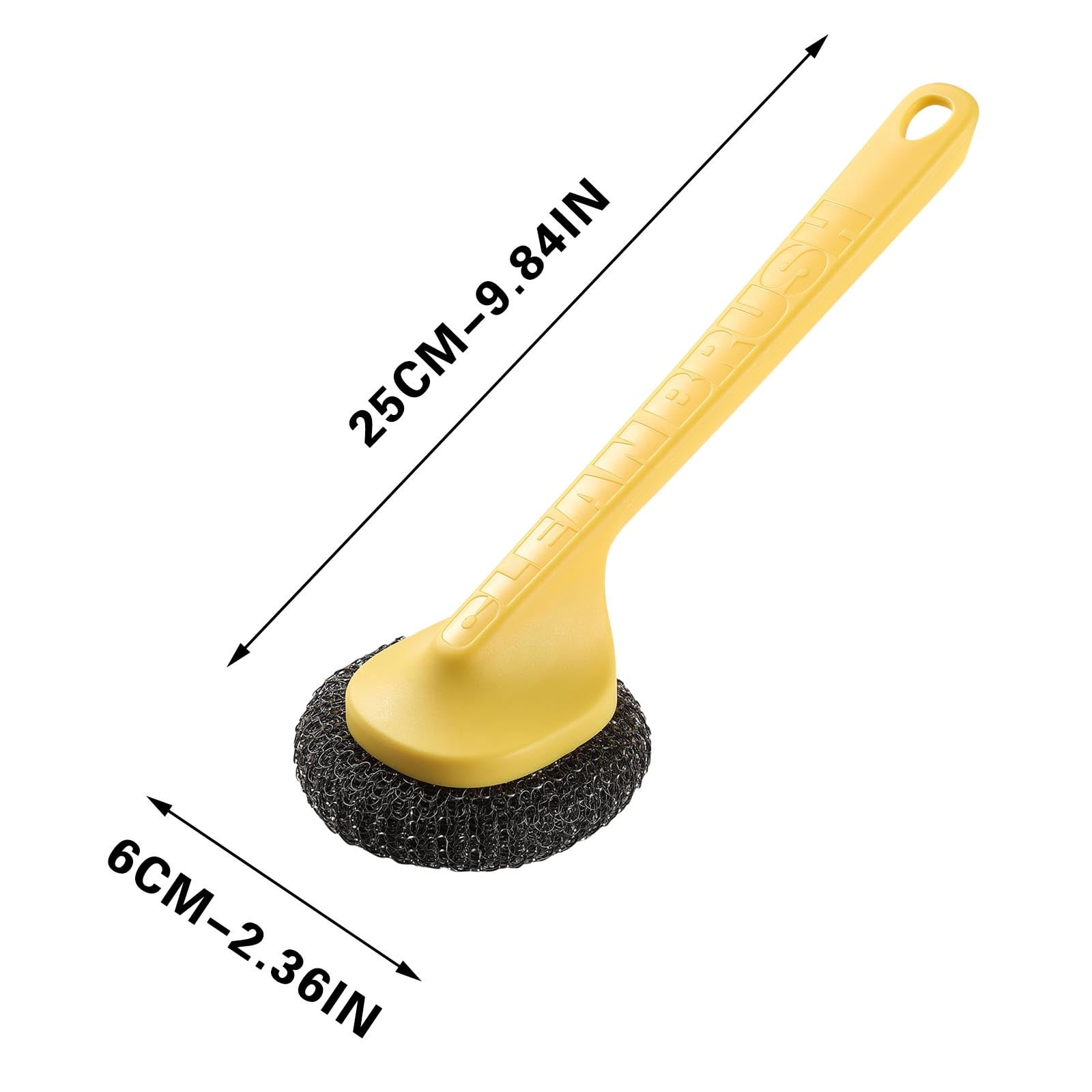 VQPeo Stainless Steel Scrubber with Handle, Heavy Duty Pot & Dish ...