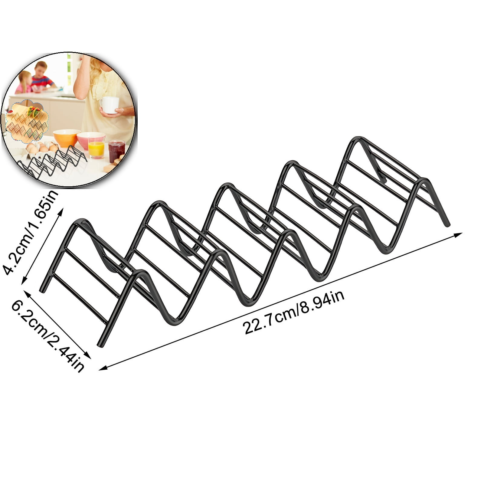 VQPeo Stainless Steel Taco Holder, Taco Shell Holder Stand Stainless ...